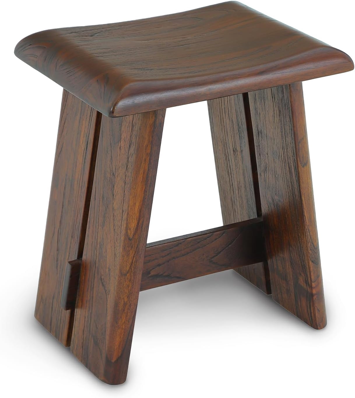 Teak Shower Stool for Bathroom Teak Bath Bench Height Ergonomic Curved ...
