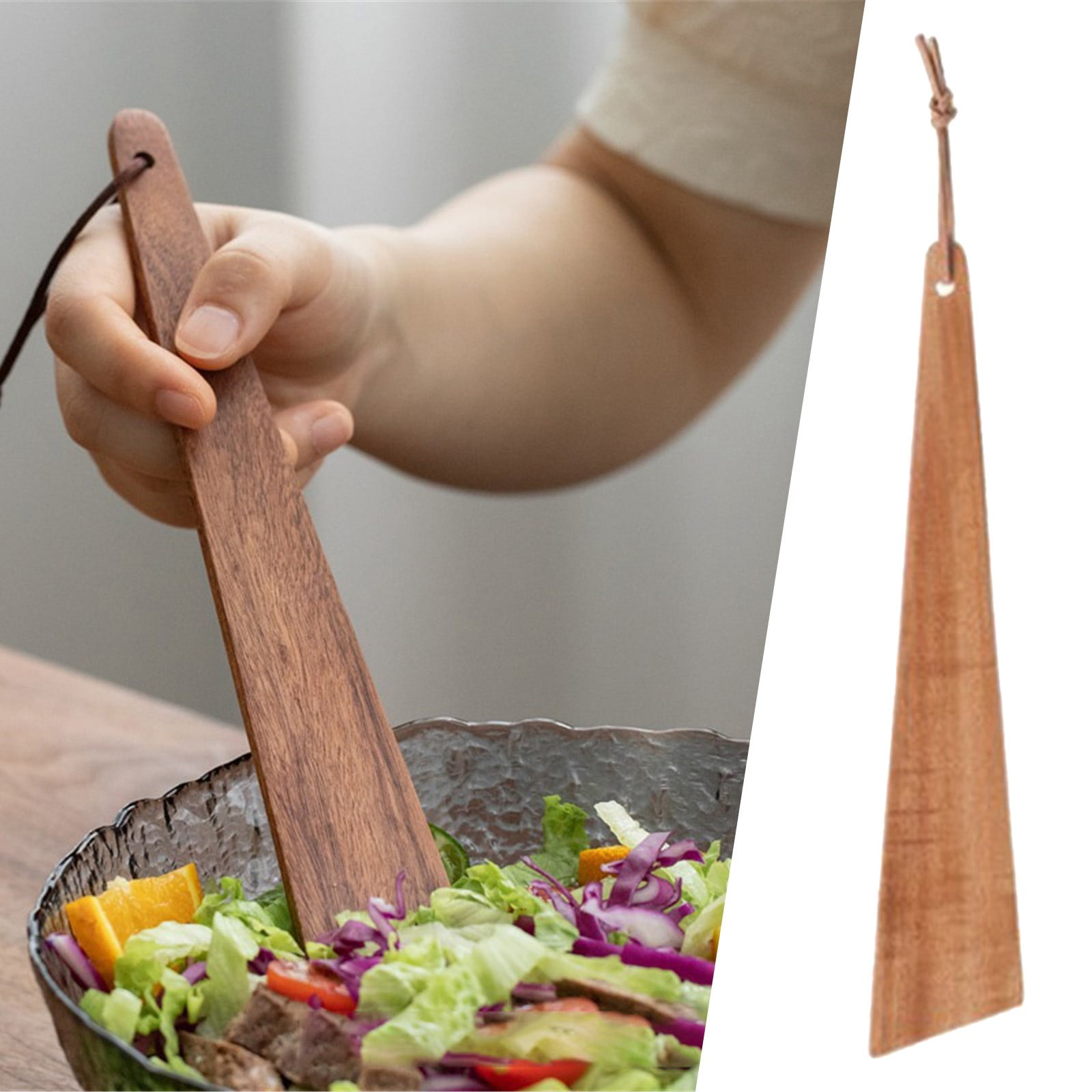 Teak Spatula Multi Purpose Flat Wood Turning Tool with Hanging Rope ...