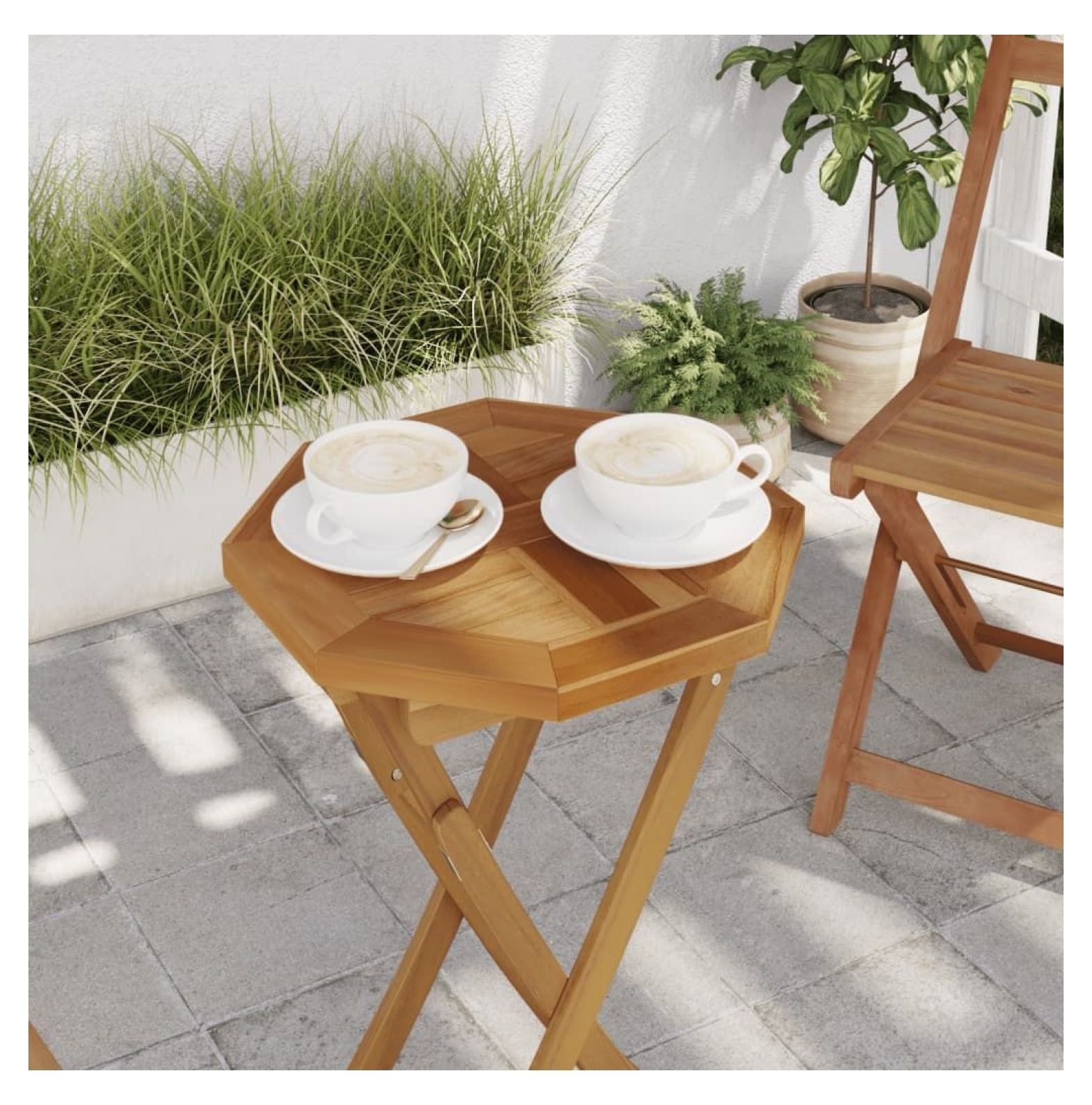 Teak Table Top 15.7" Octagonal - Solid Wood Replacement Tabletop for ...