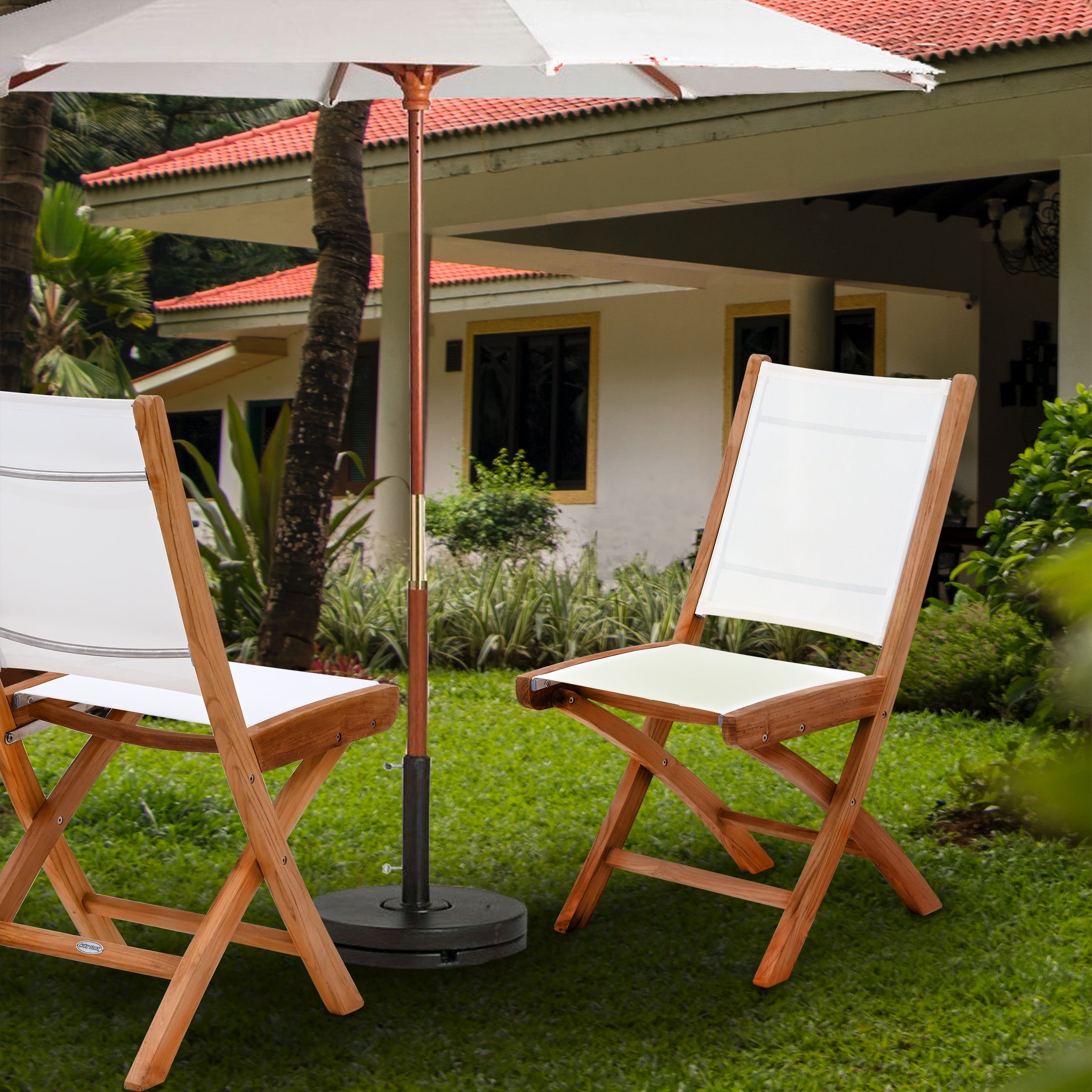 Teak Wood Miami Folding Outdoor Patio Side Chair, A-Grade Teak Wood and ...