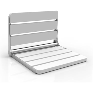 "Home Aesthetics 36"" ADA Compliant Teak Wood Folding Shower Bench ...