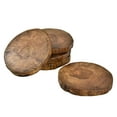 Teak Wood Natural Tree Bark Coaster Set of 5 - Walmart.com