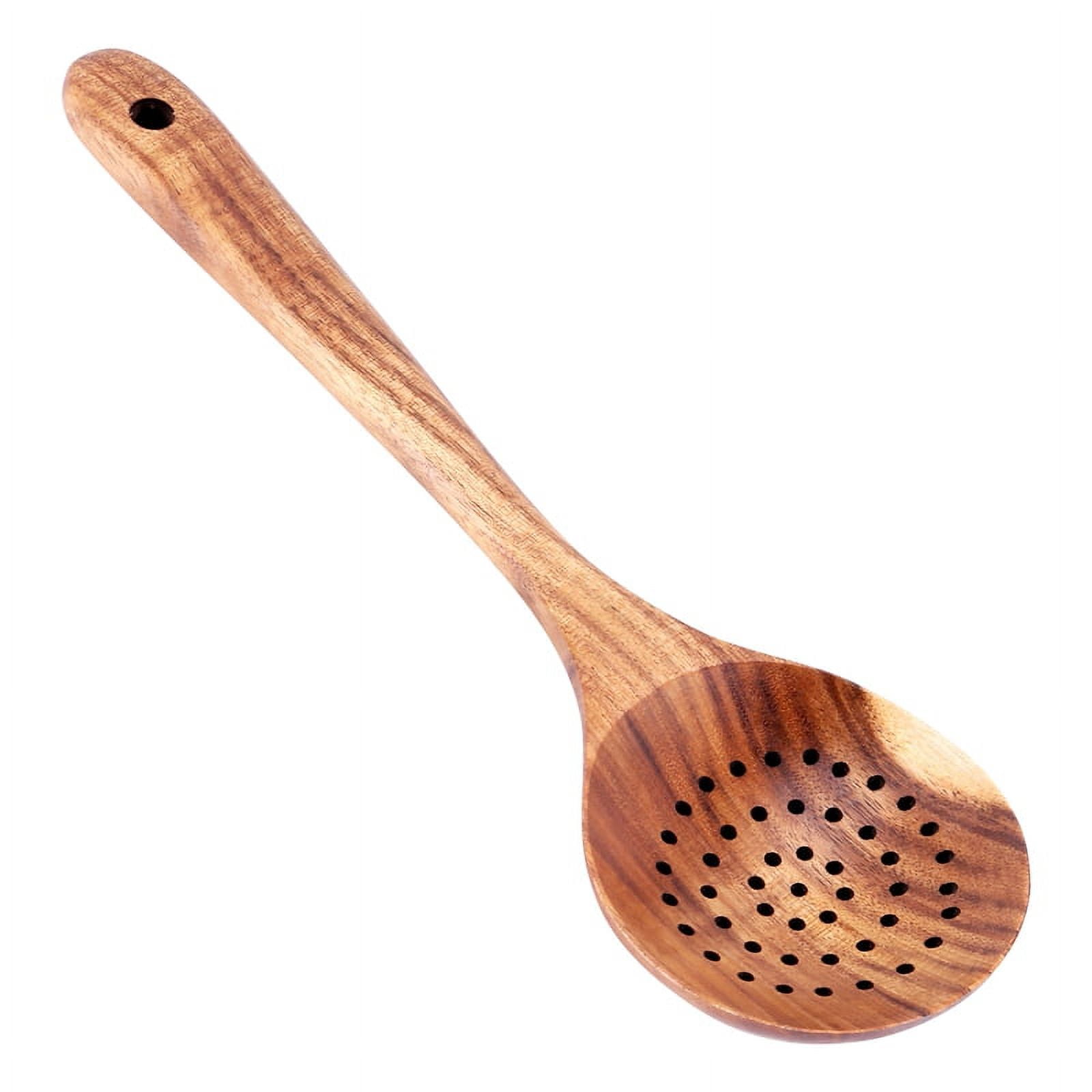 Teak Wood Spoon Long Handle Spoon Ladle Big Rice Paddle Wooden Cooking ...