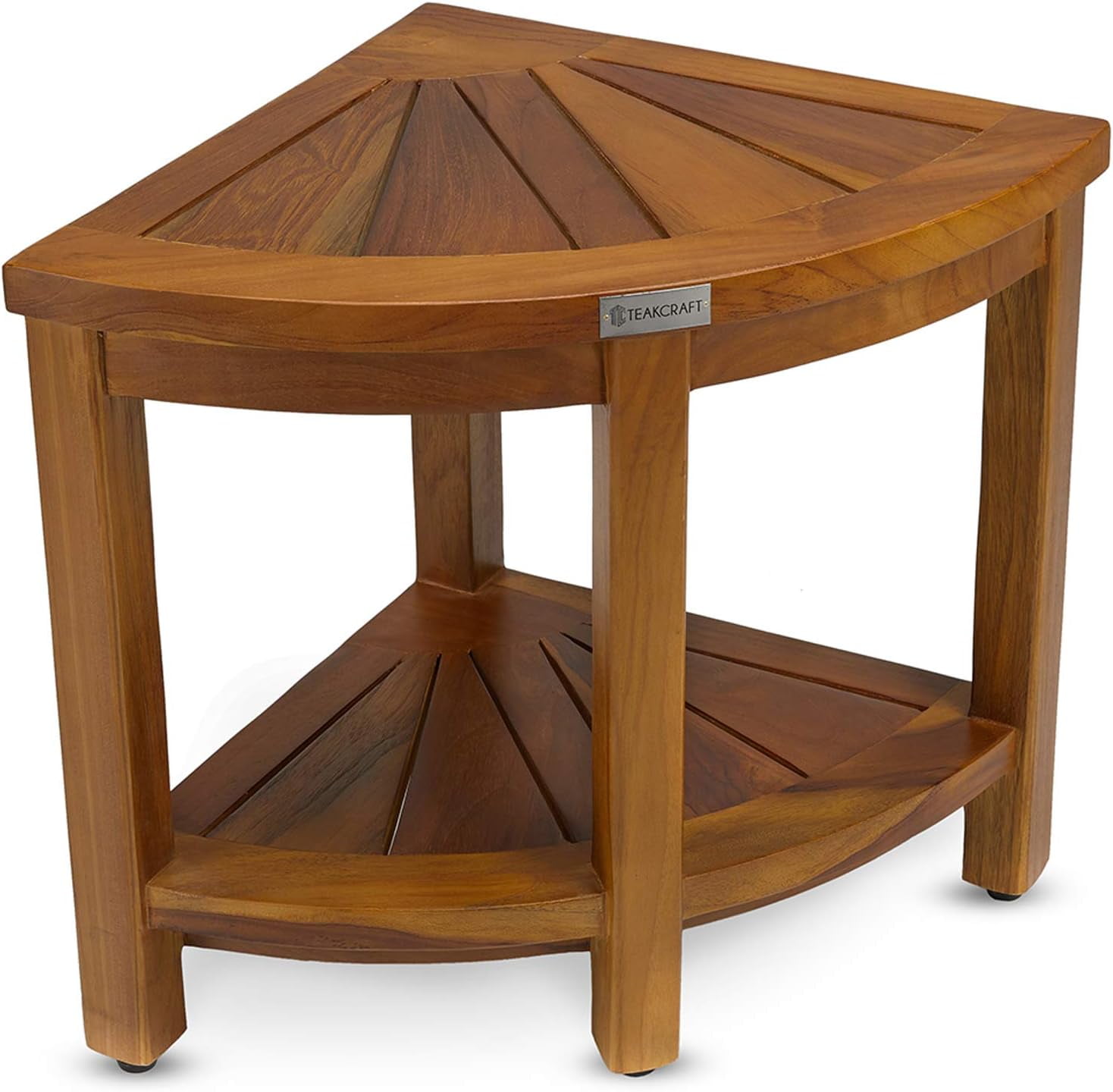 TeakCraft Teak Corner Shower Seat for Bathroom - Waterproof Shower ...