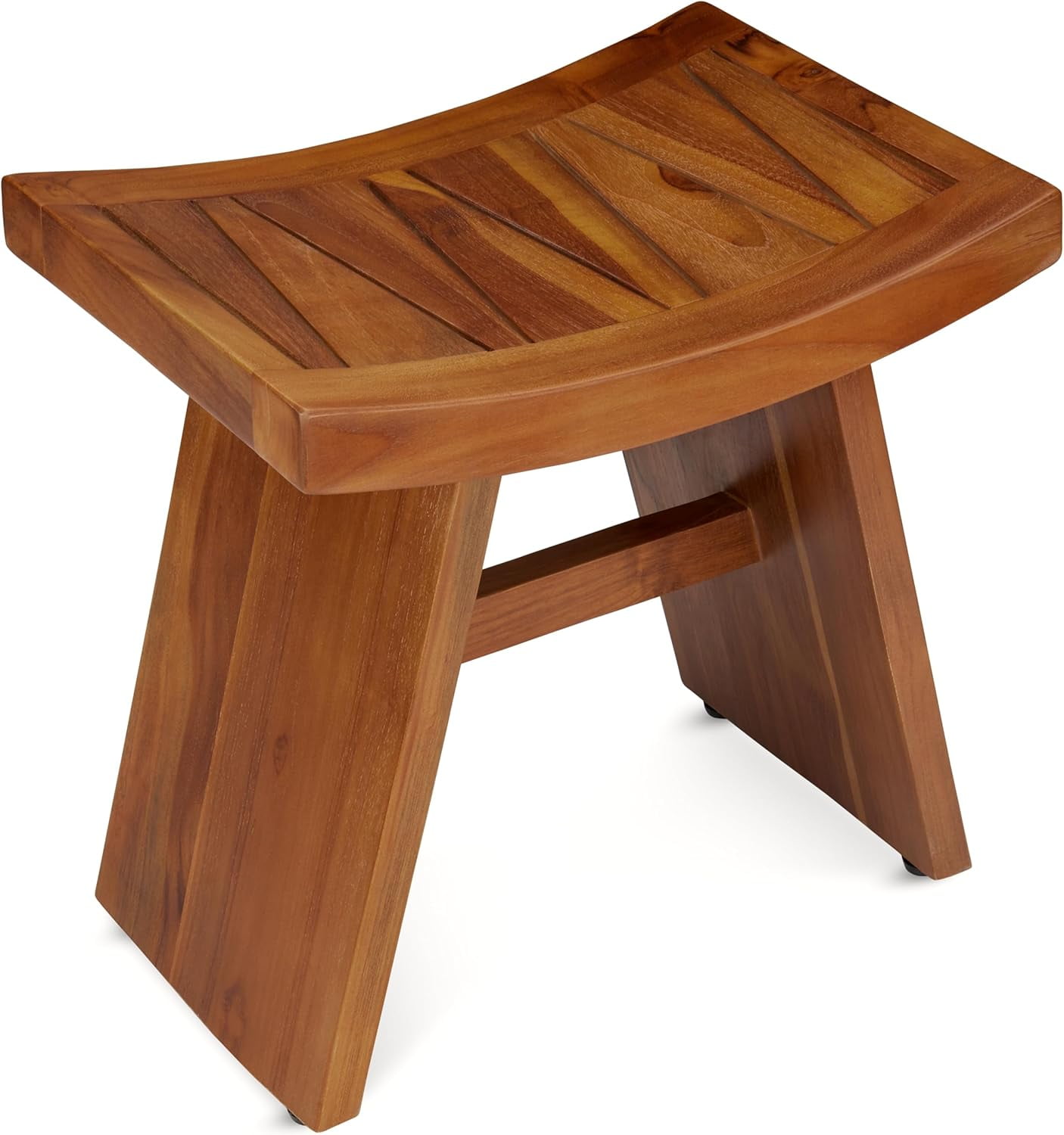 TeakCraft Teak Shower Stool for Bath & Spa (Fully Assembled), 18 inch ...