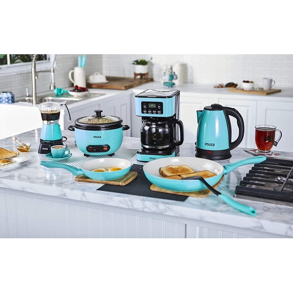 Teal 1.5 QT Small Slow Cooker with 3 Heat Settings, Removable Ceramic ...