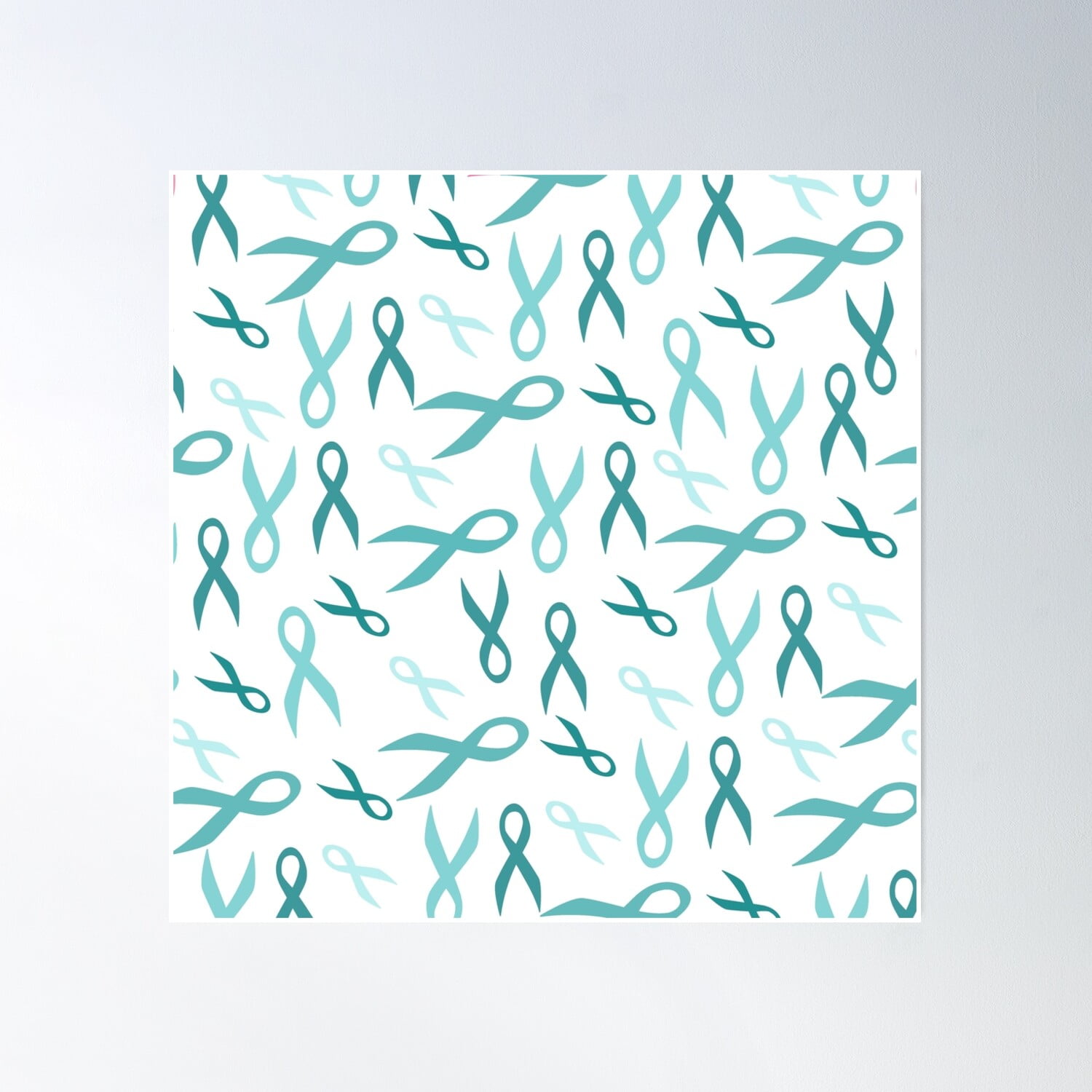 Teal Awareness Ribbon Gift Ptsd Cptsd Cervical Ovarian Cancer Anxiety ...