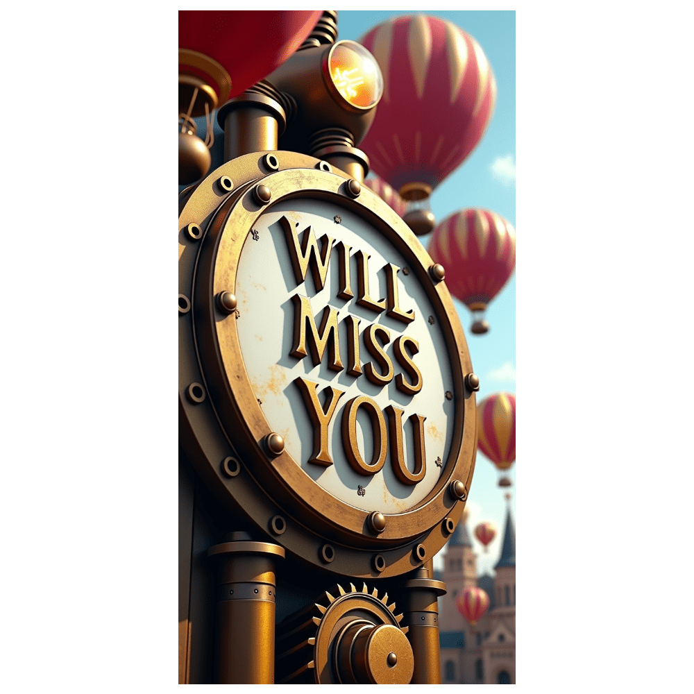 Teal Background Party Decor Banner with We Will Miss You Message ...