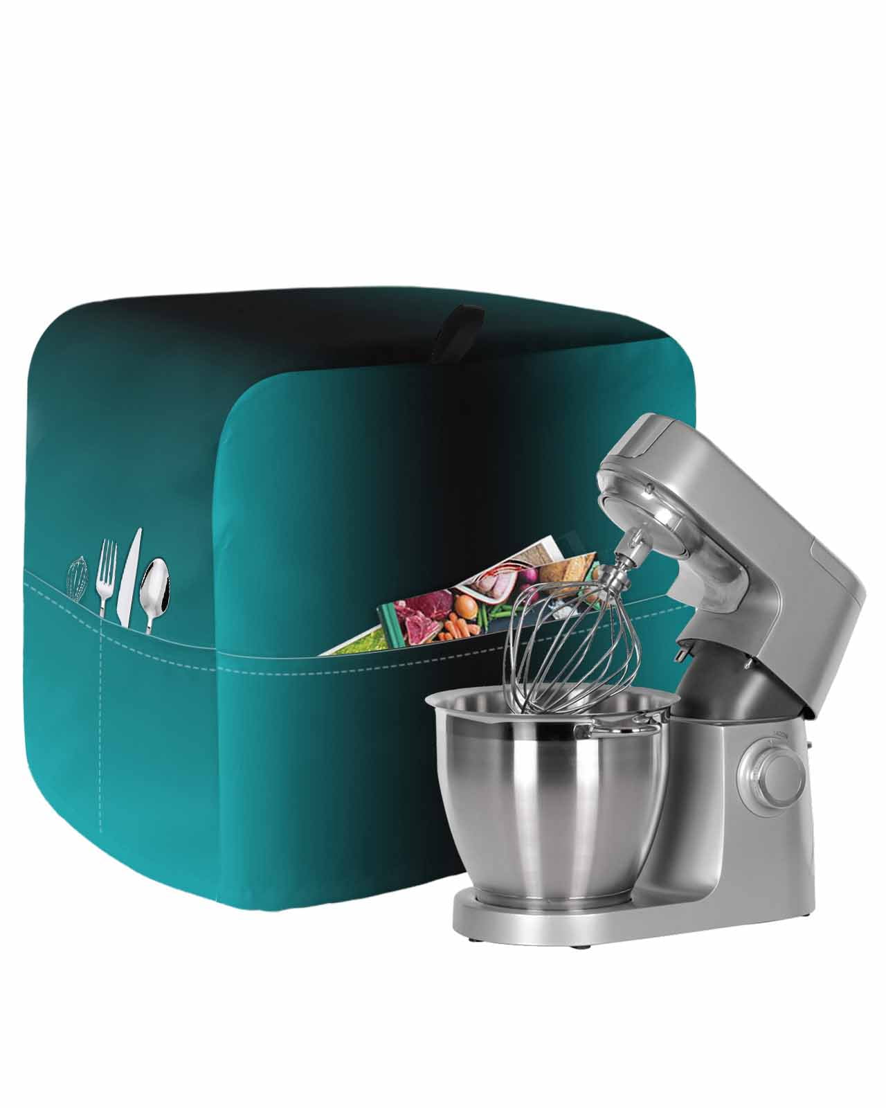 Teal Black Ombre Stand Mixer Dust Cover with Storage Pocket & Handles ...