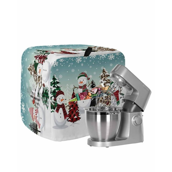 Teal Blue Christmas Stand Mixer Dust Cover with Storage Pocket ...
