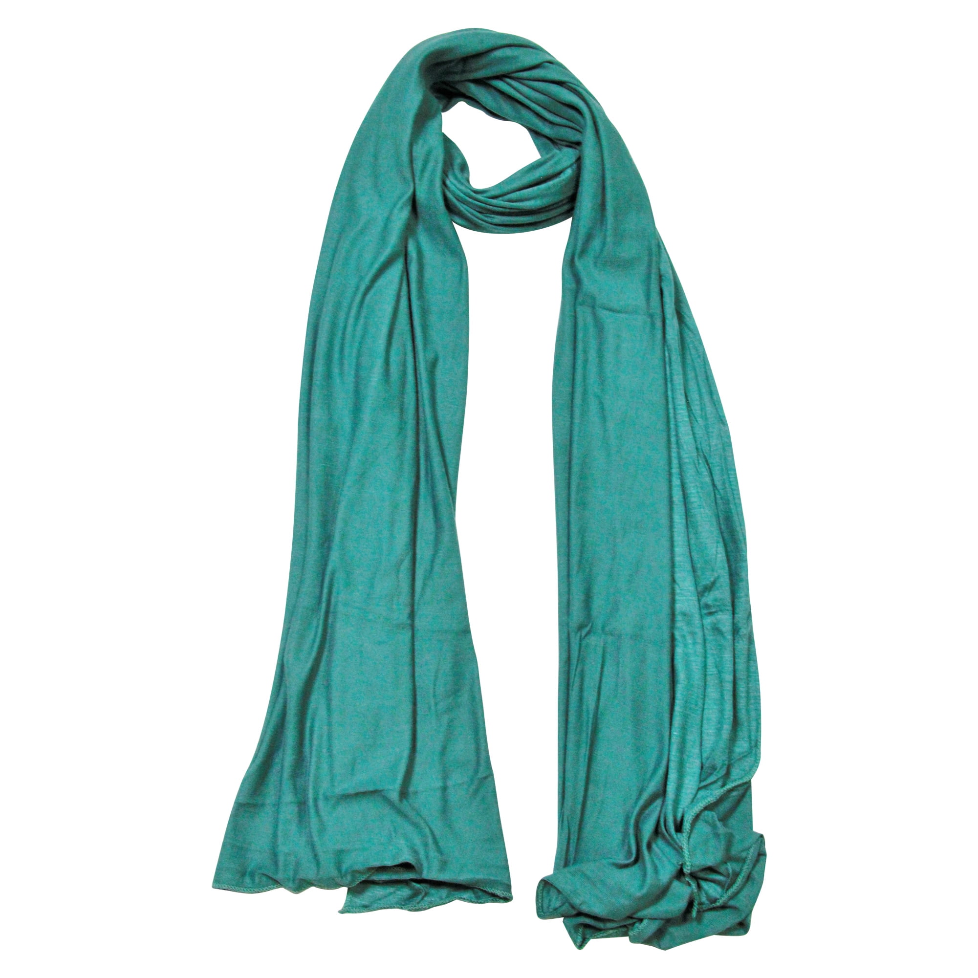 Teal Blue Soft Stretch Lightweight Jersey Hijab Rectangle Women's Head ...