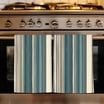 Marble Turquoise Kitchen Towels Set of 1, Abstract Nature Cracks Silver ...