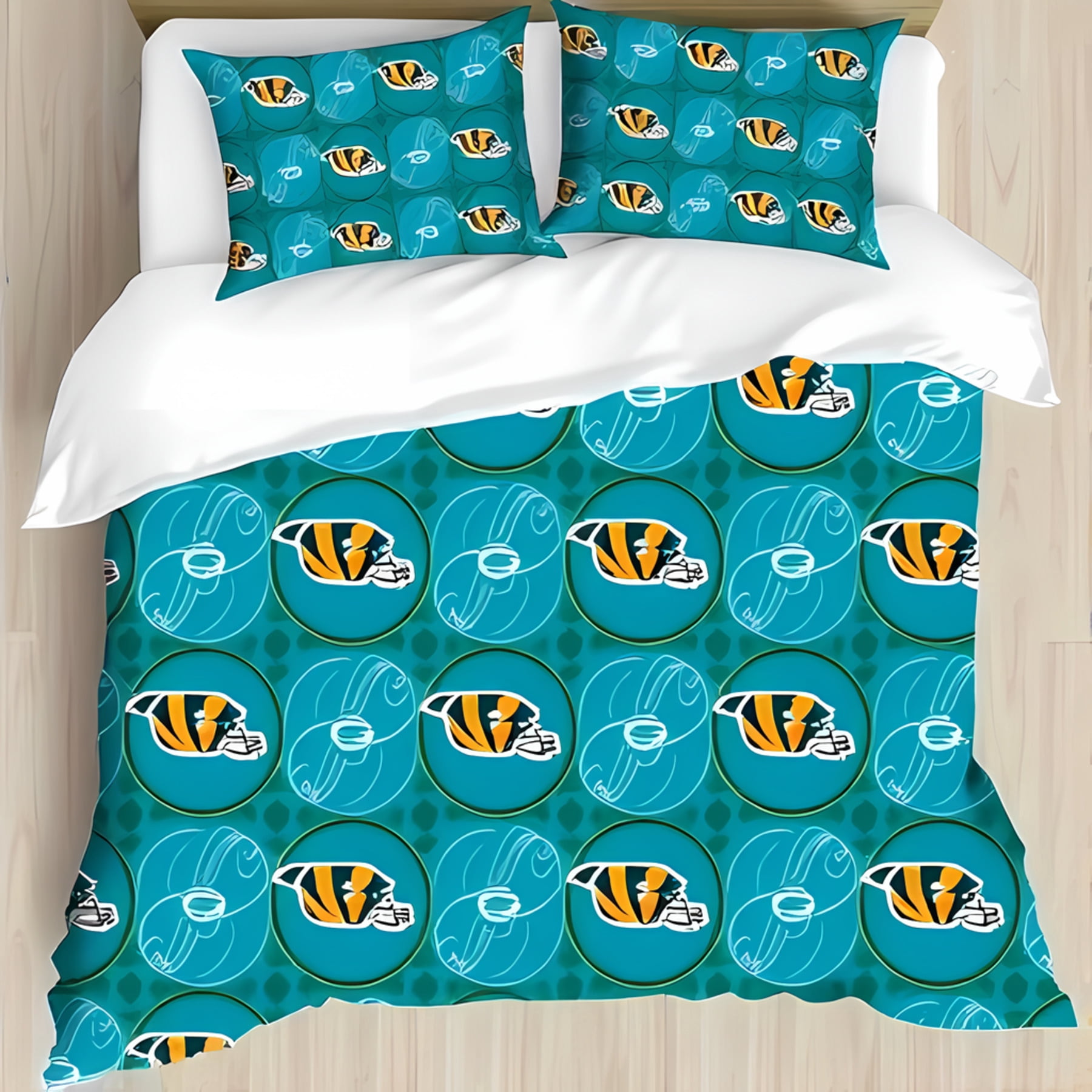 Teal Comforter Set with Cartoon Fun Bedding - Walmart.com