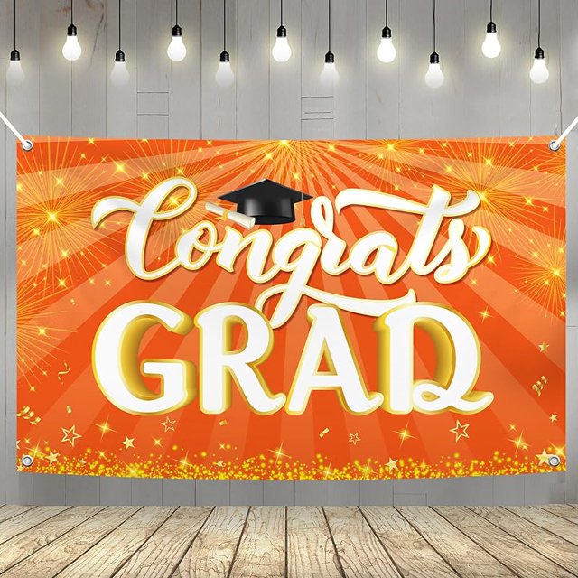 Teal Congrats Grad Banner-3.6*5.9ft/110*180cm, XtraLarge, Graduation ...
