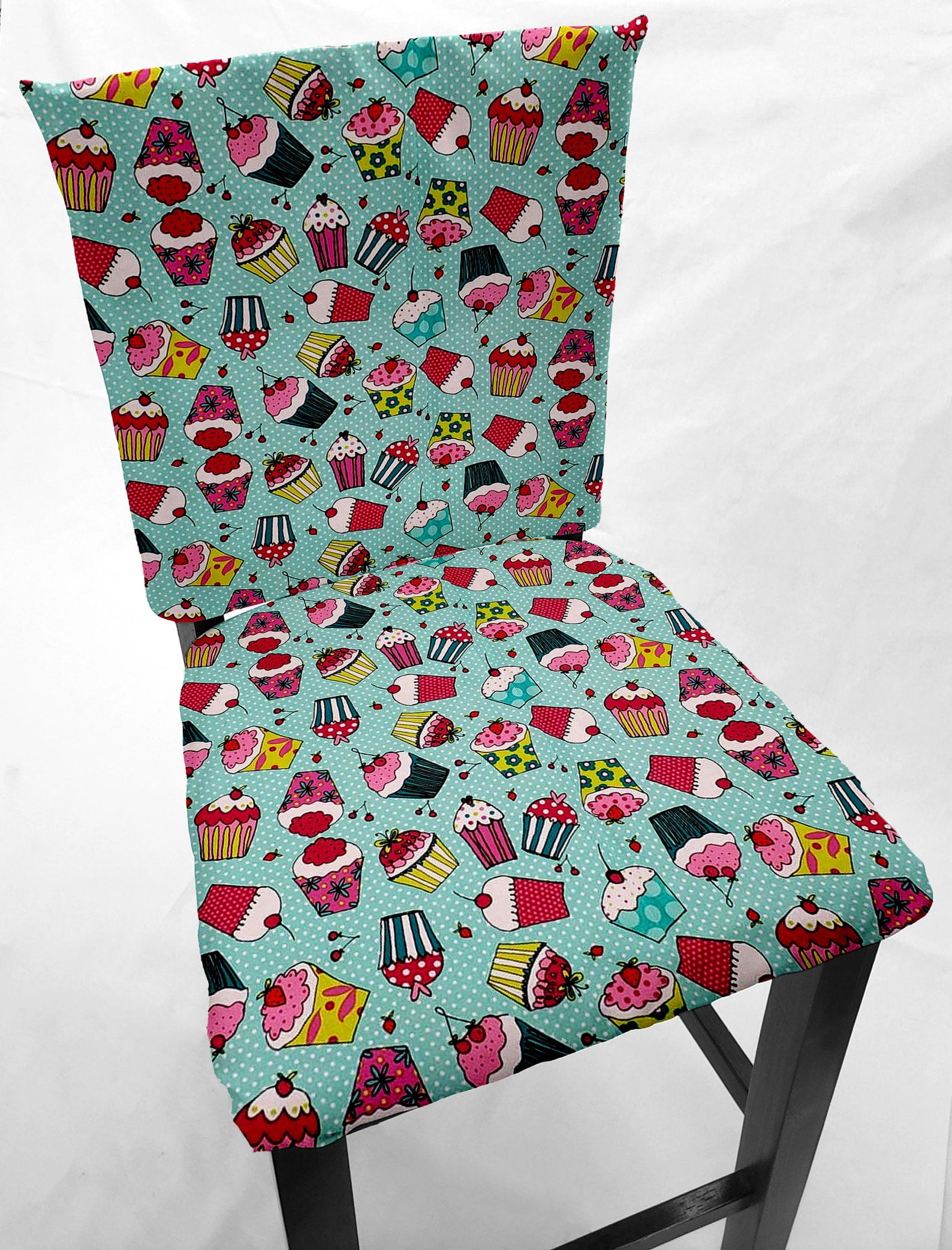 Teal Cupcake Dining Room Chair Back Covers or Seat Covers by Penny's ...