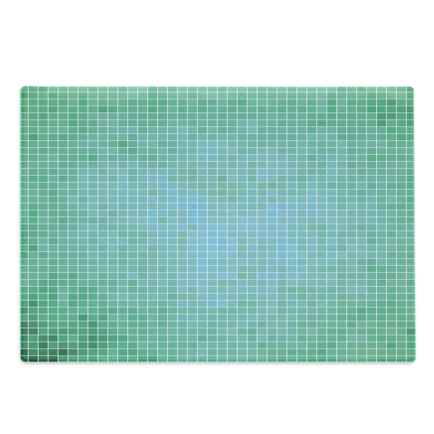 Teal Cutting Board, Square Pixel Like Mosaic Pattern Simplistic Modern ...