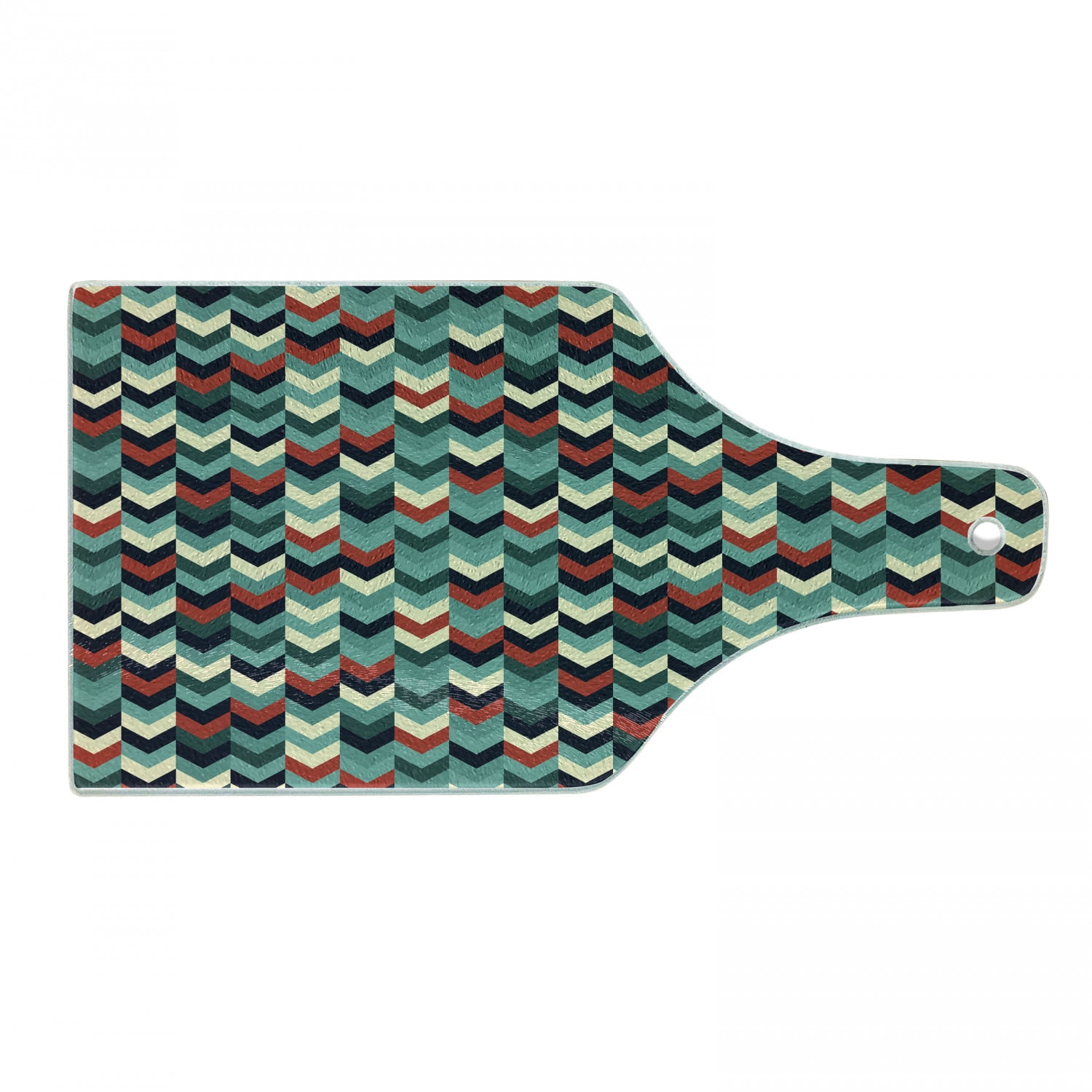 Teal Cutting Board, Vertical Chevron Triangles Abstract Arrow Motifs ...