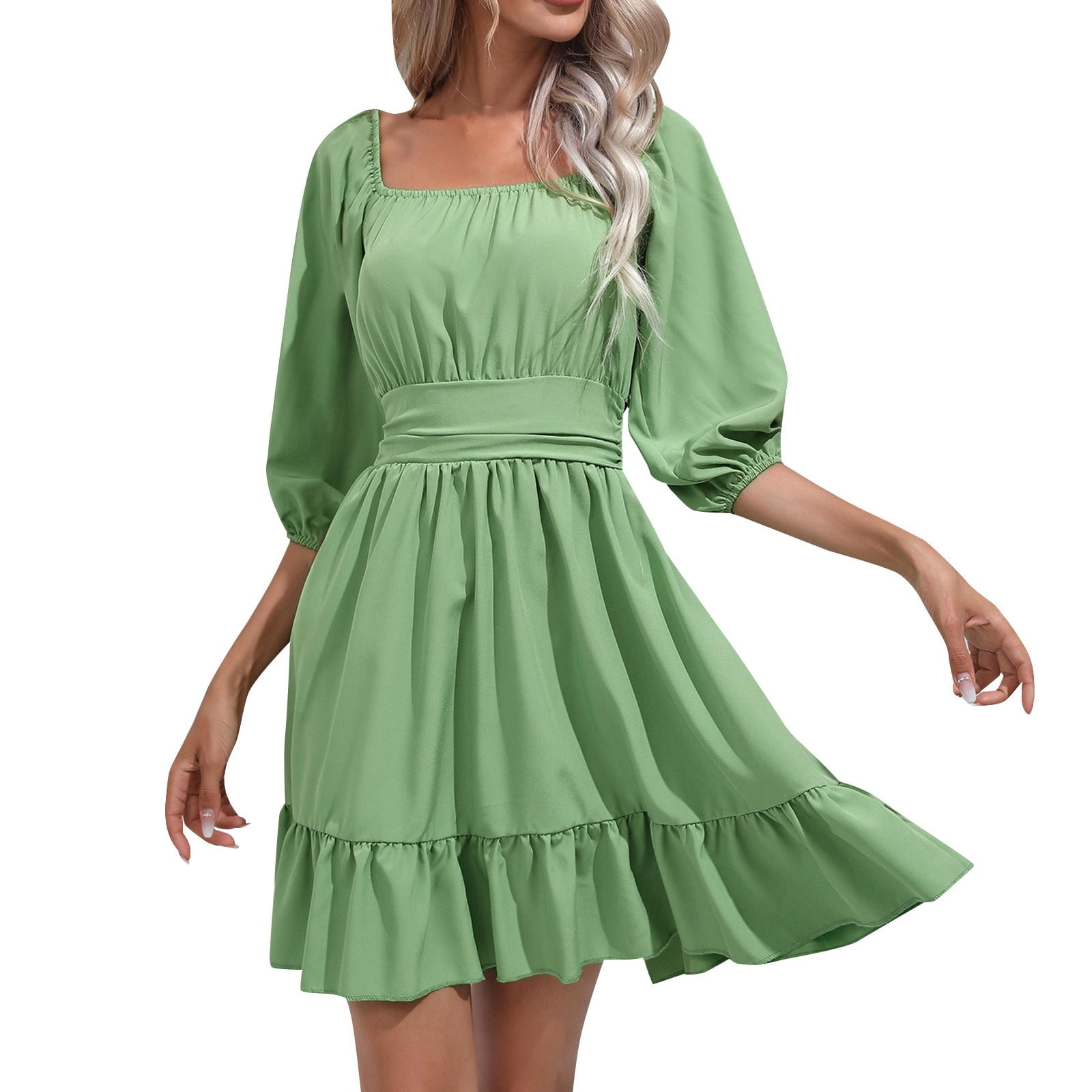 Teal Dress Cute Dresses For Women Short Sundress Dresses That Hide ...