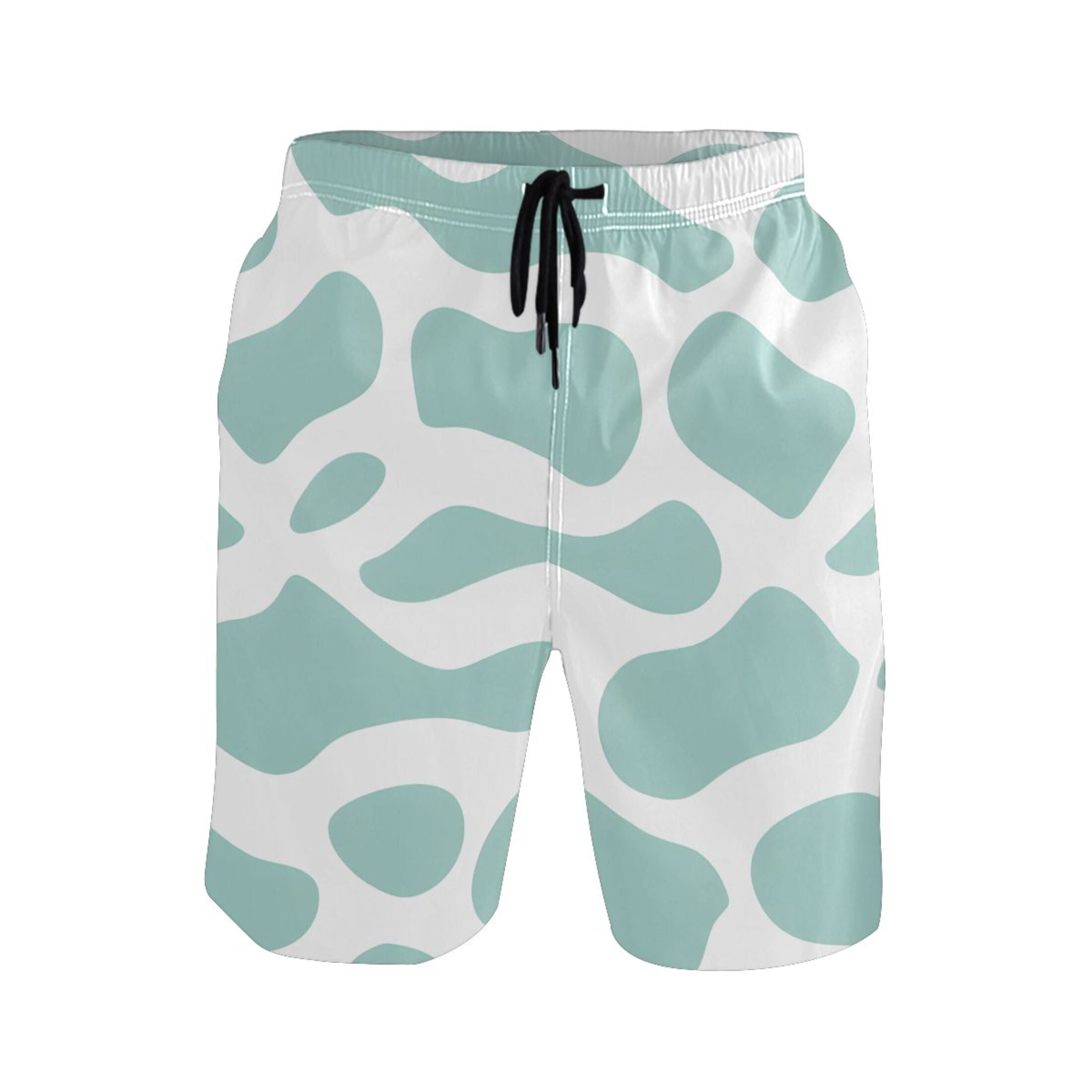 Teal Drop Shapes Mens Swim Trunks Quick Dry Board Shorts Breathable Fit ...