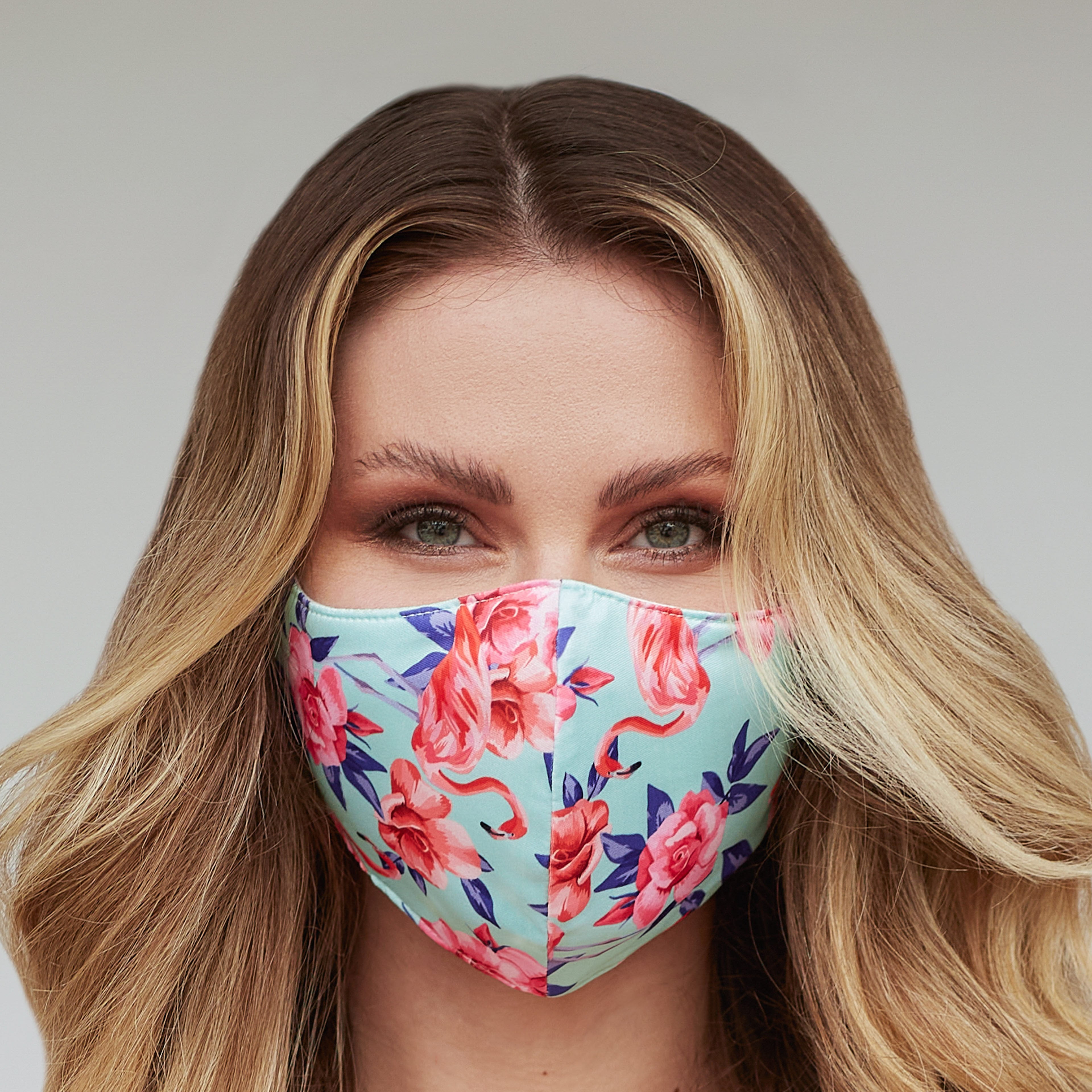 Teal Flamingo Face Mask - Walmart.com