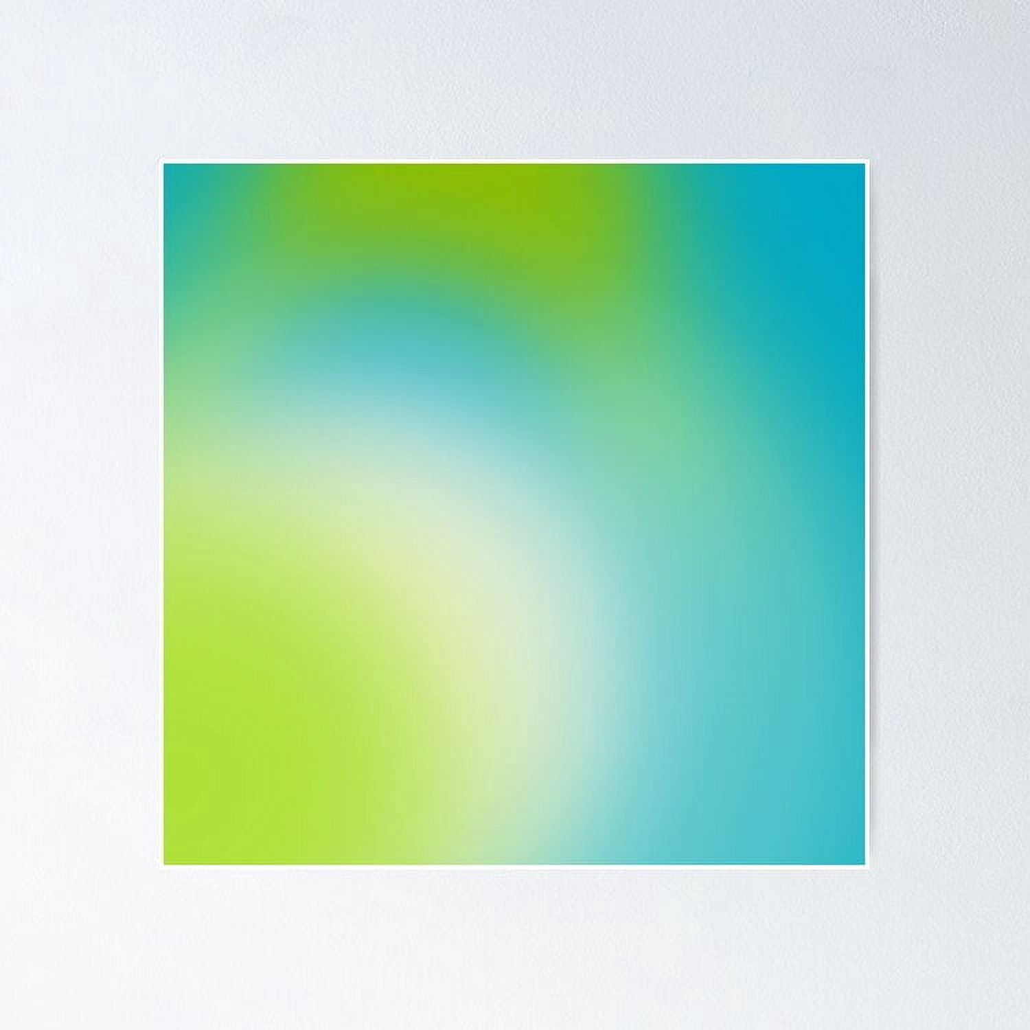 Teal Gradient Hue Blur Haze Vibrant Abstract Tones UNFRAMED Poster ...