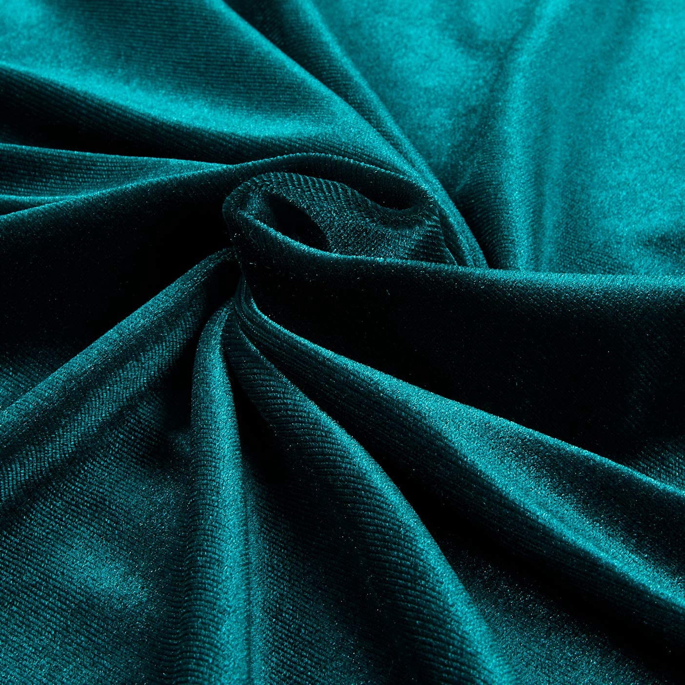 Valentina Textile Inc Teal Green 4-Way Stretch Velvet Fabric by the ...