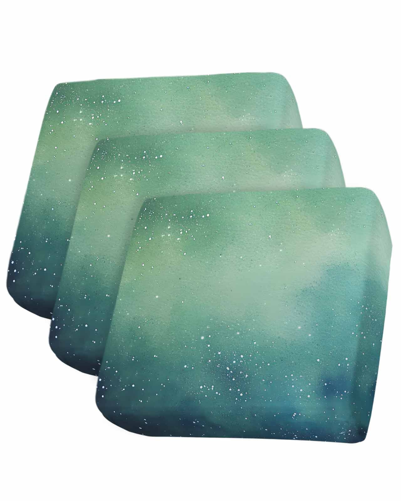 Teal Green Starry Night Sofa Couch Cushion Covers Washable, Removable ...