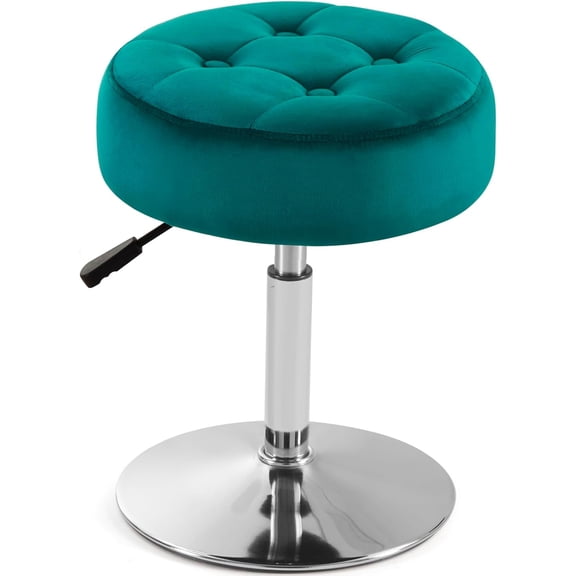 Dycanpo 16'' Upholstered Makeup Vanity stool, Vintage Tufted Ottoman ...