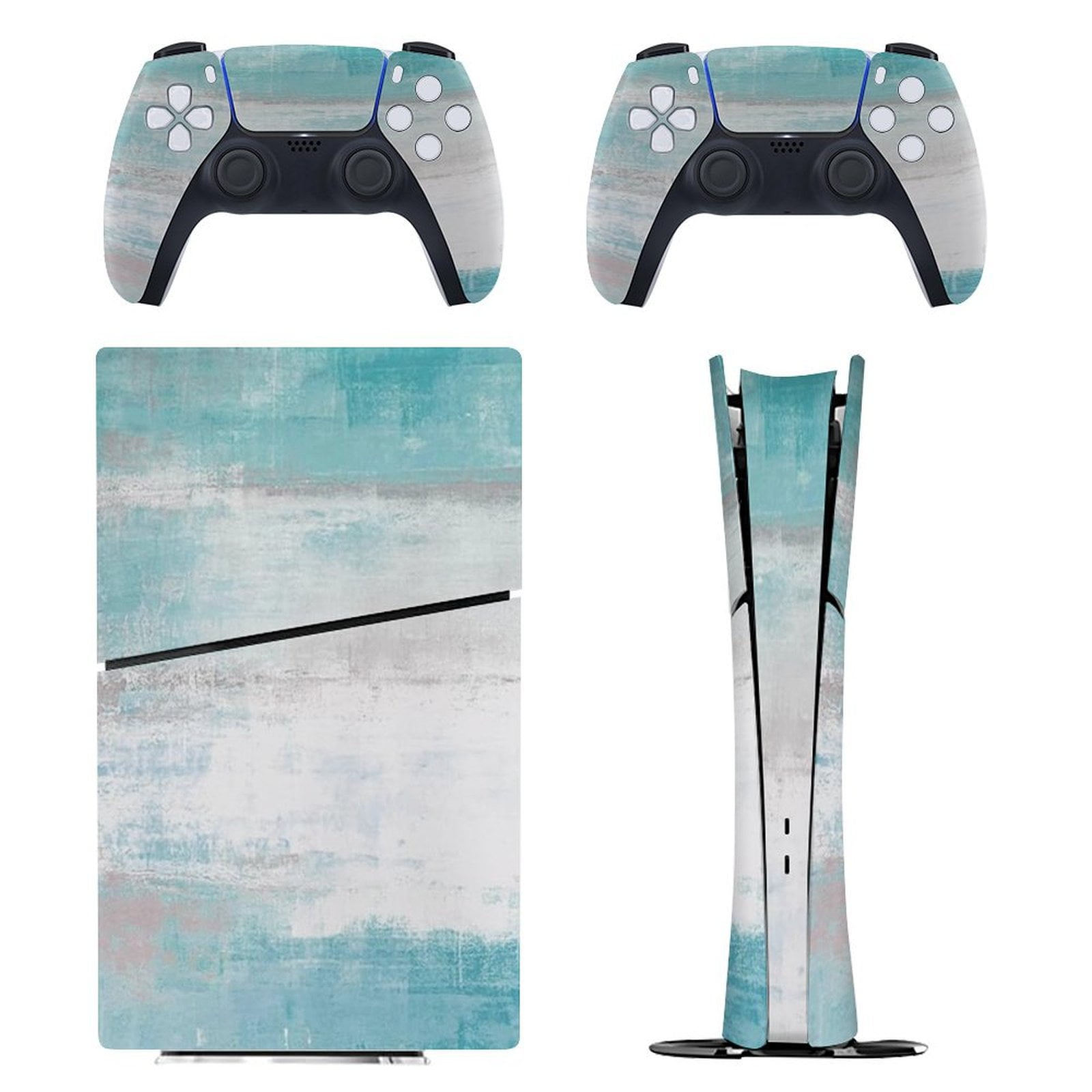 Teal Green White Graffiti Abstract Art PS5/PS5 Pro/PS5 Slim Digital ...