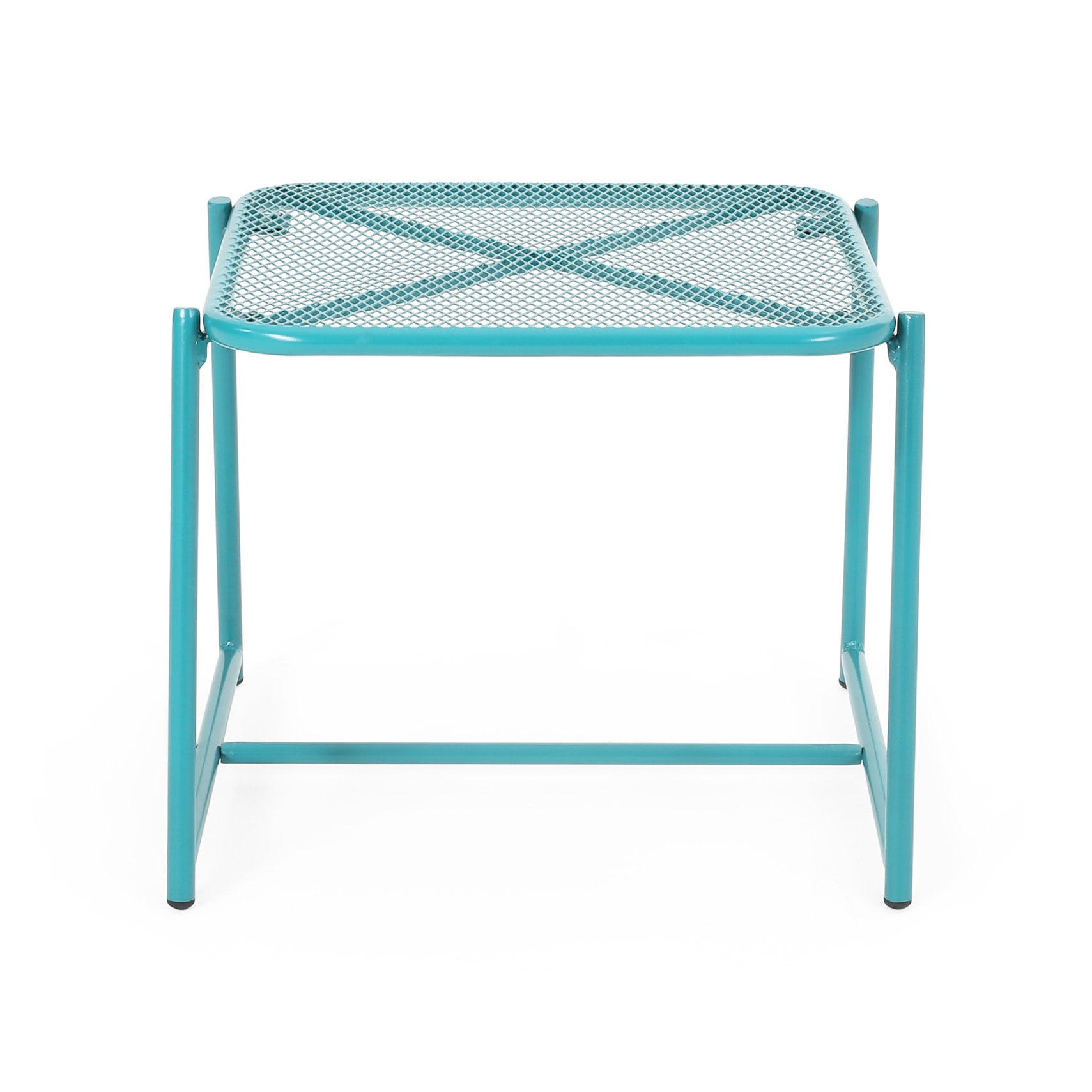 Teal Iron Table with Mesh Design and Some Assembly Needed / Transform ...