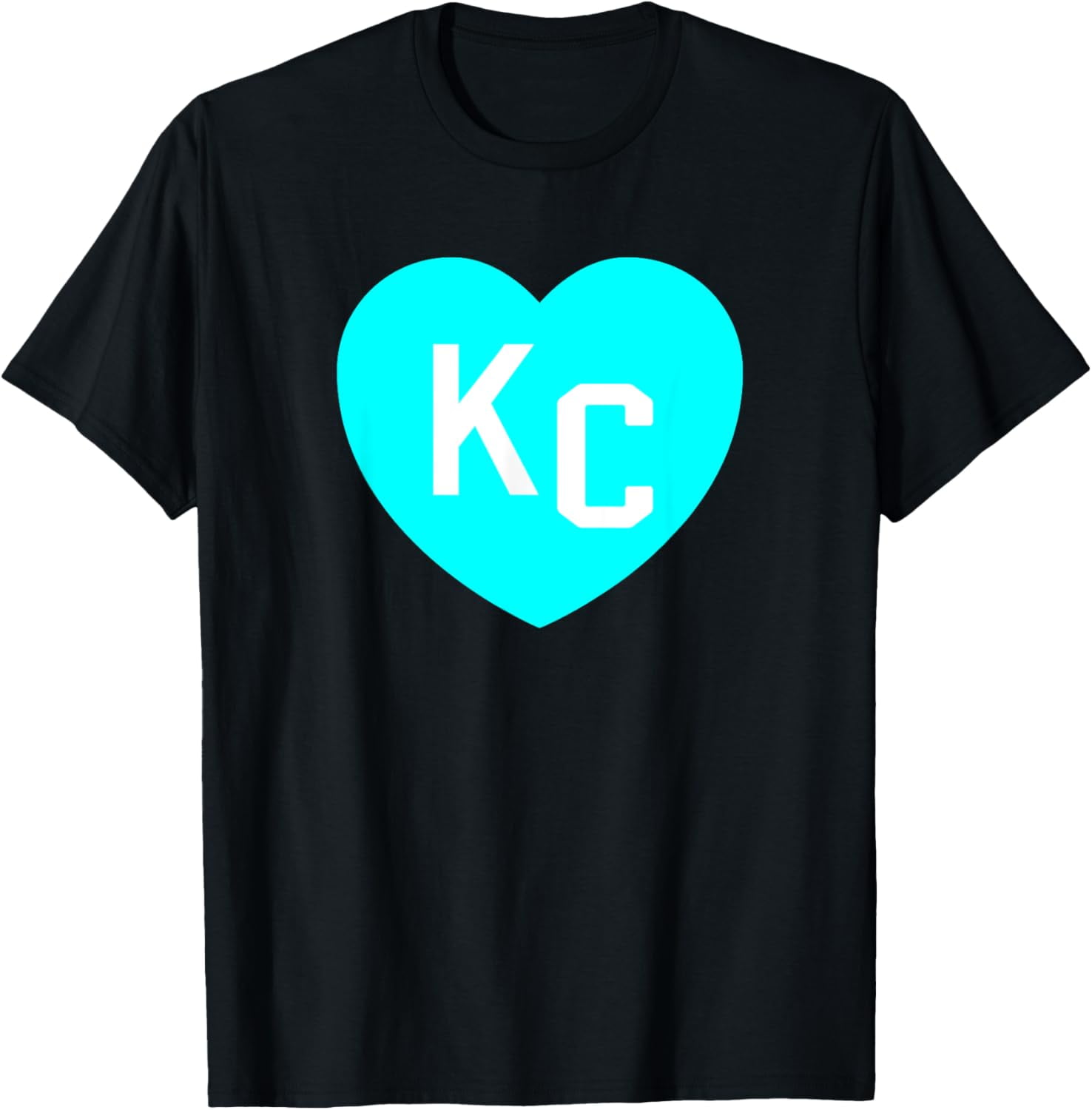 Teal KC Heart Cute Teal Kansas City Heart Teal KC Hometown T-Shirt ...