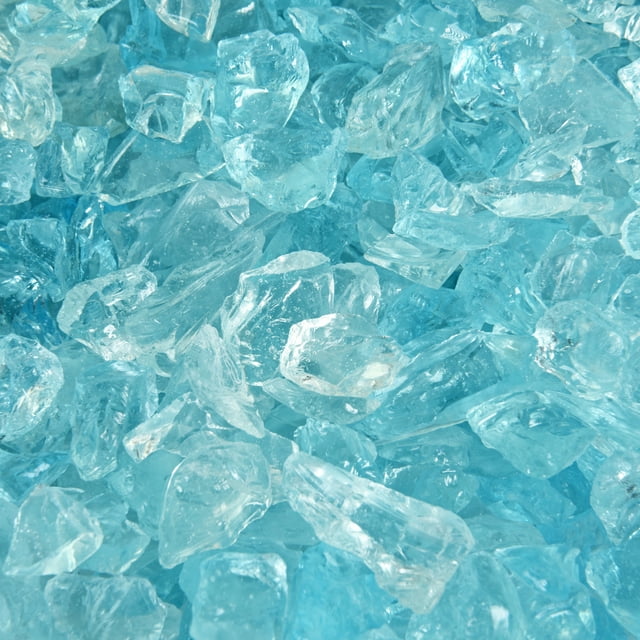 Teal Lagoon Crushed Fire Pit Glass | 3/8”-1/2”, 10 lbs - Walmart.com