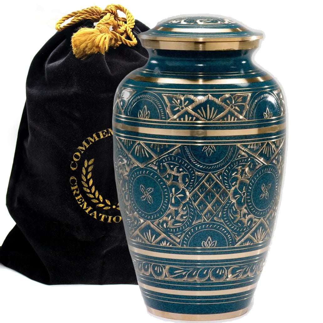 Teal Majestic Radiance Cremation Urns for Human Ashes Adult Urns for ...