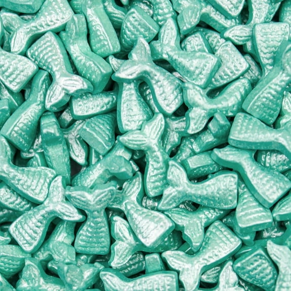 Krazy Sprinkles - Edible Teal Mermaid Tail Shapes - Bold Cake ...