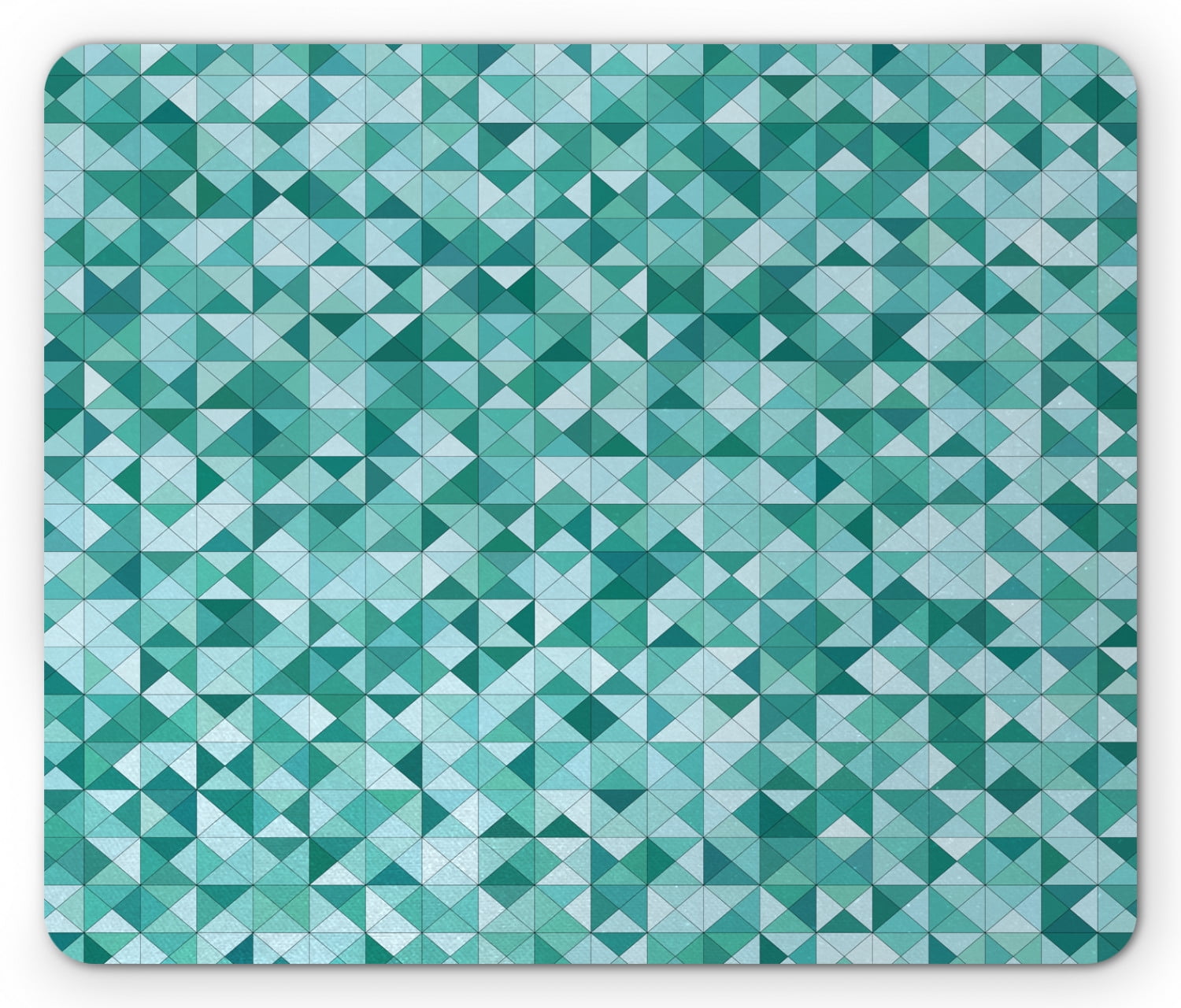 Teal Mouse Pad, Triangle Mosaic with Polygon Shapes with Shadows Effect ...