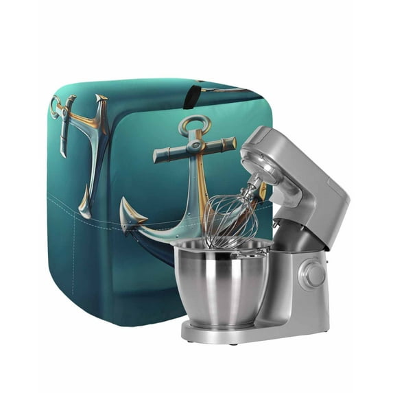 Teal Ombre Anchor Stand Mixer Dust Cover with Storage Pocket & Handles ...
