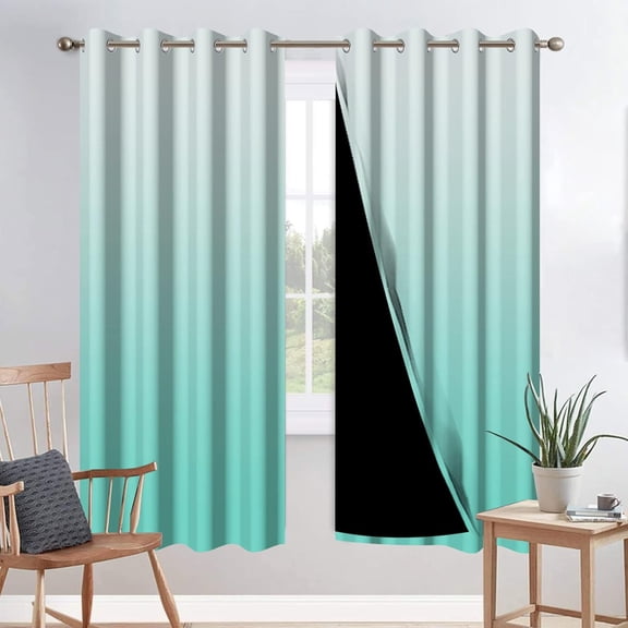 Emerald Green Marble Blackout Curtains For Living Room Bedroom, Thermal ...