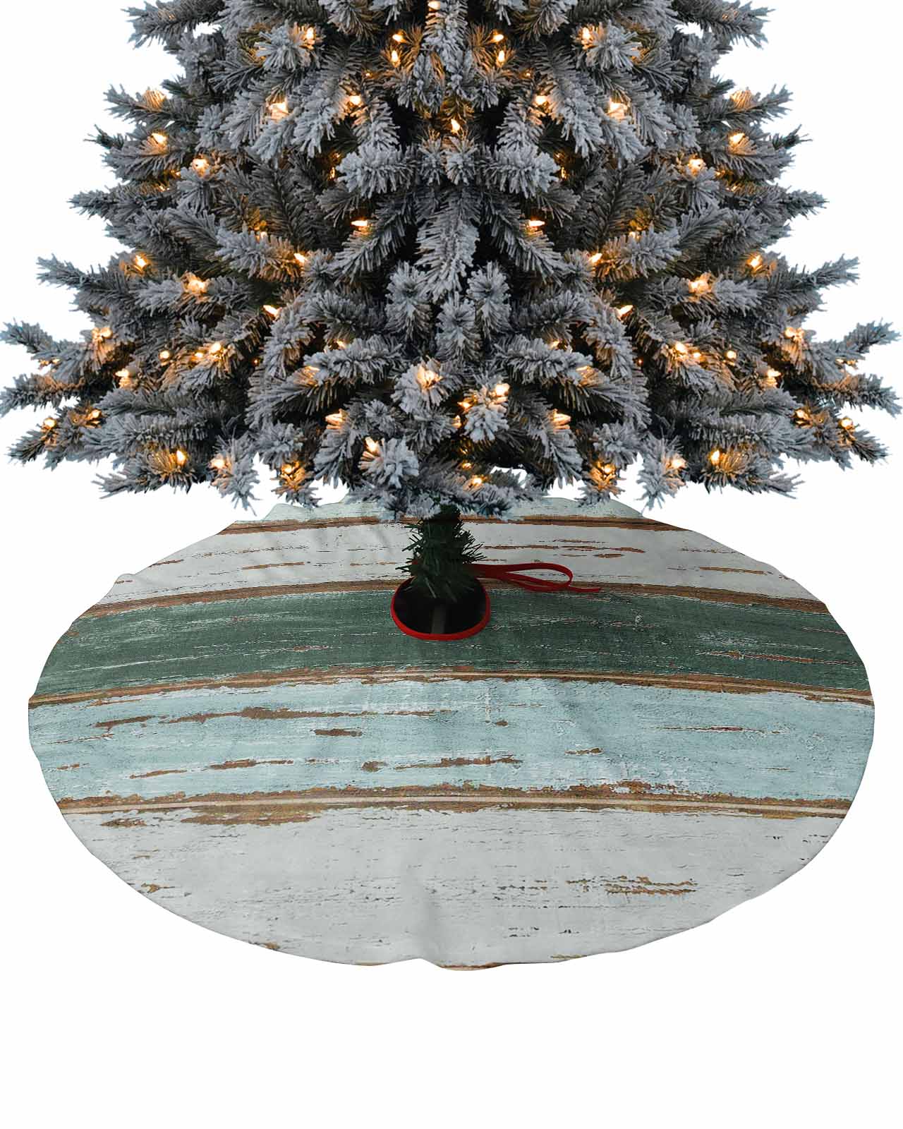 Teal Ombre Christmas Tree Skirt 36 Inches Large Christmas Skirt Tree ...