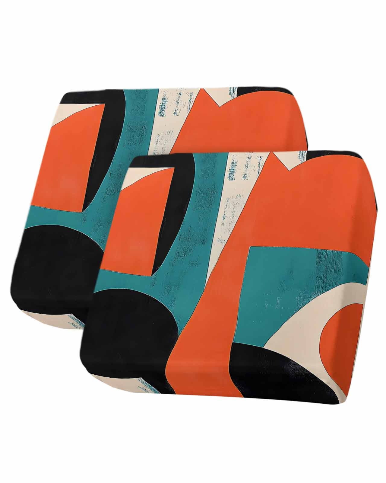 Teal Orange Black Sofa Couch Cushion Covers Washable, Removable ...
