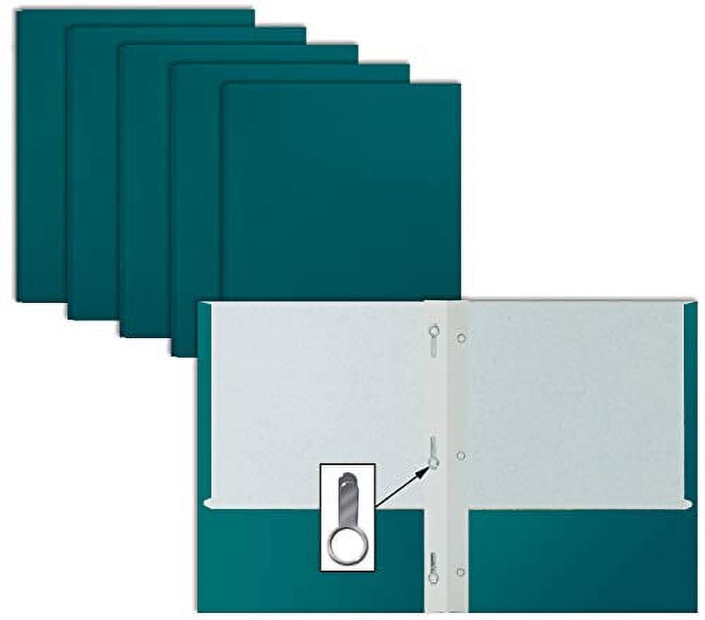 Better Office Products Teal Paper Folders, 50 Pack, 2 Pockets with ...