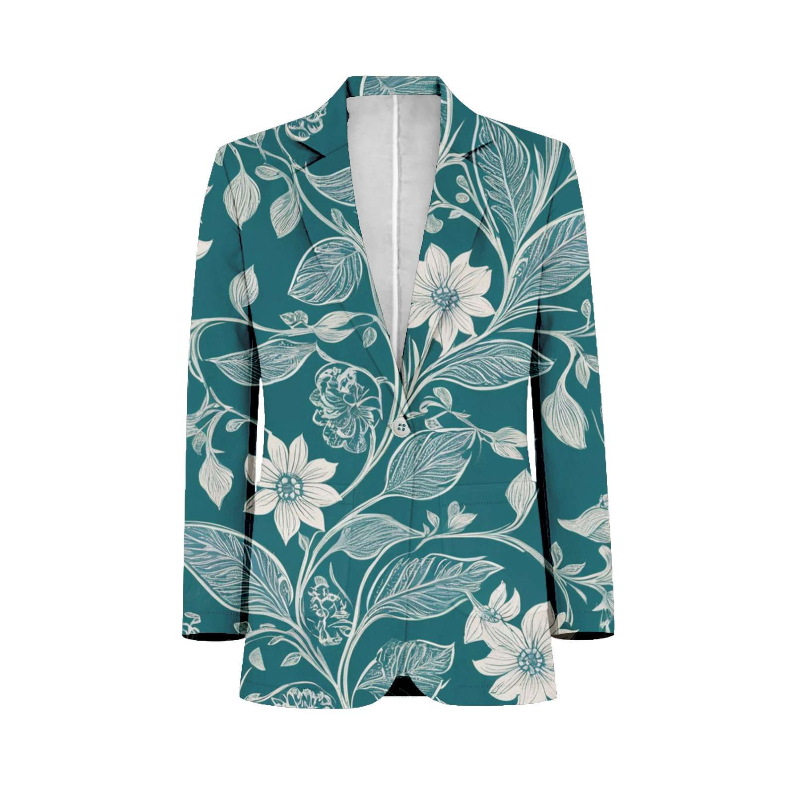 Teal Peacock Plumage Pattern Customized Men's Suits full man Shawl ...