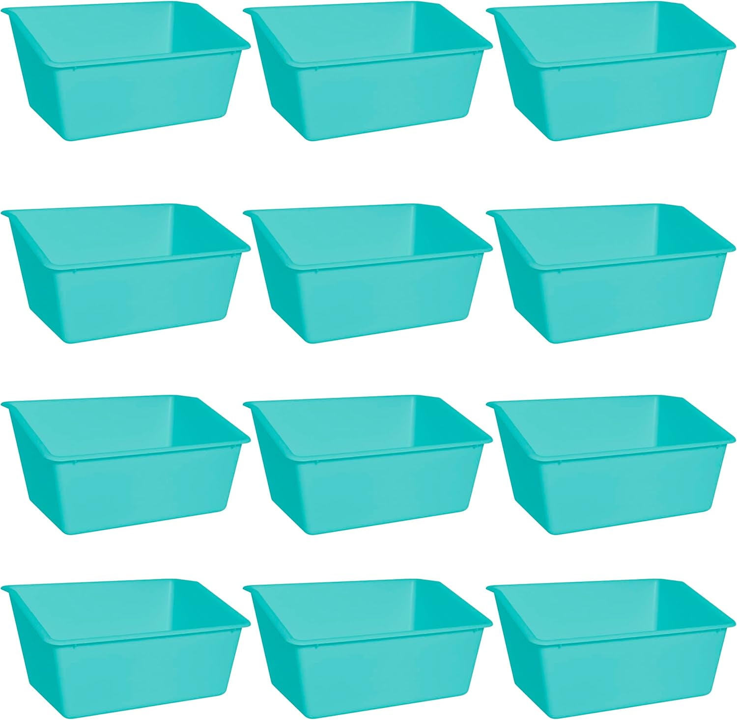 Teal Plastic Book Storage Bin by - Organize Books for Classroom ...