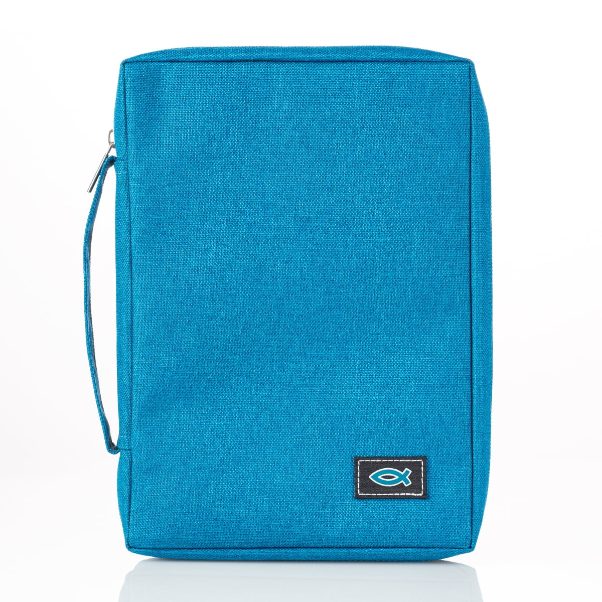Walmart's Teal Poly-Canvas Bible Cover with Fish Badge, Zippered ...