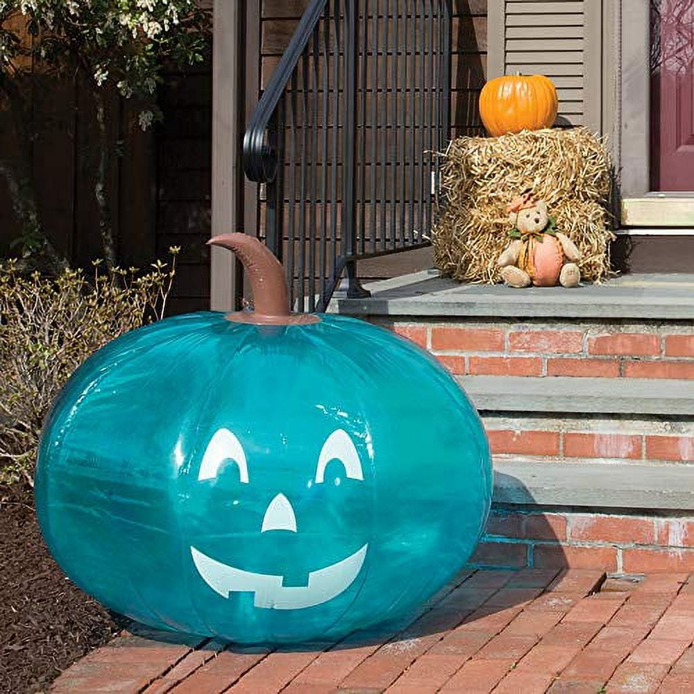 Teal Pumpkin Giant 35" Pumpkin Inflatable - XL Blow Up Indoor/Outdoor ...