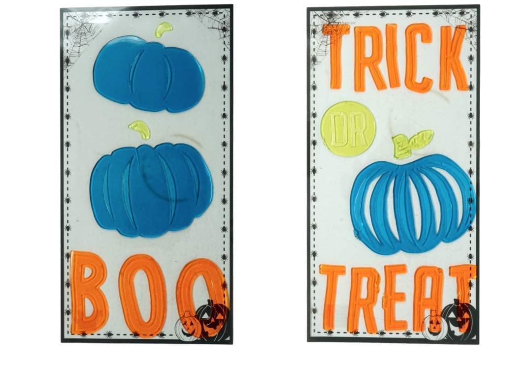 Teal Pumpkin Halloween 2 Pack - Gel Window Clings Decor Allergy Alert ...