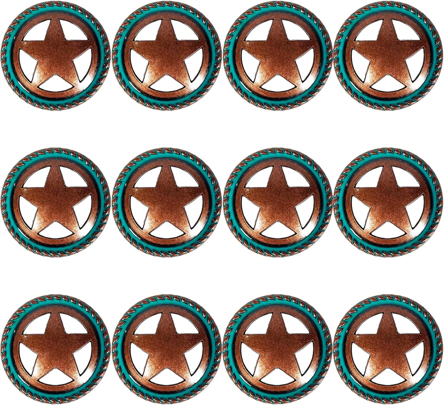 Teal Star Cutout Cast Iron Kitchen Cabinet Hles Drawer Pulls Western ...