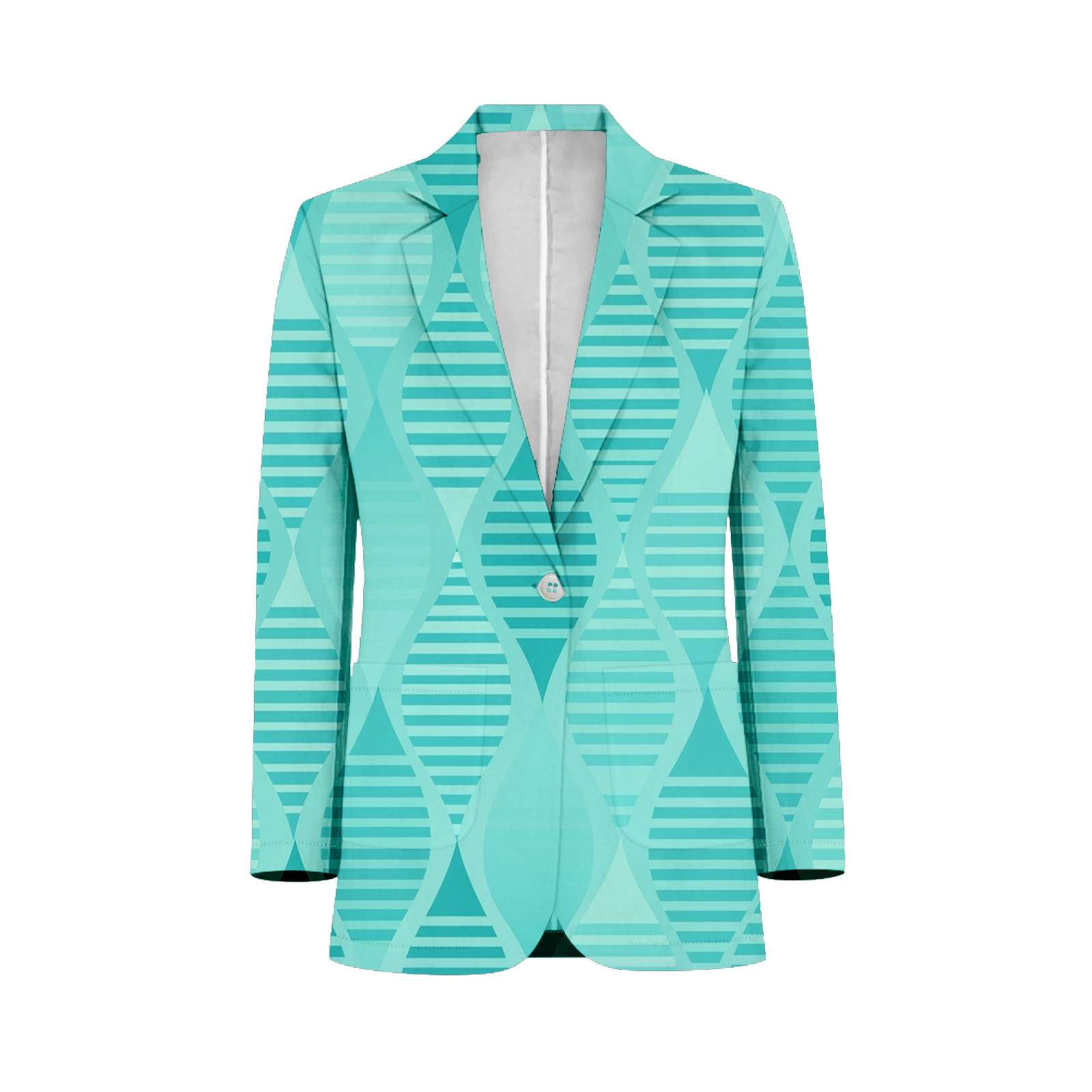 Teal Striped Teardrop Pattern Customized Men's Suits full man Shawl ...