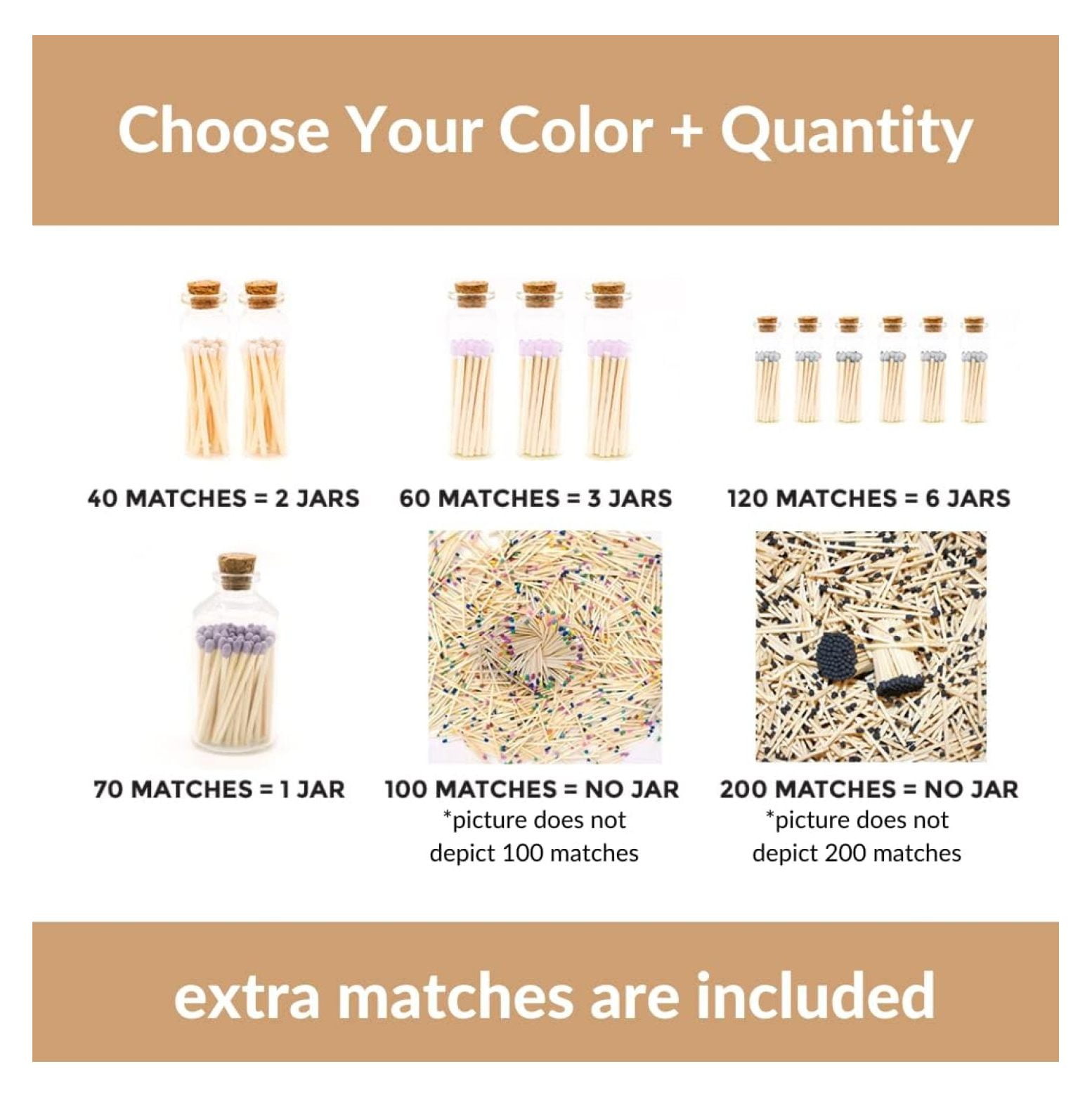 Teal Tip Decorative Matches | 500+ Small Premium Wooden Safety Matches ...