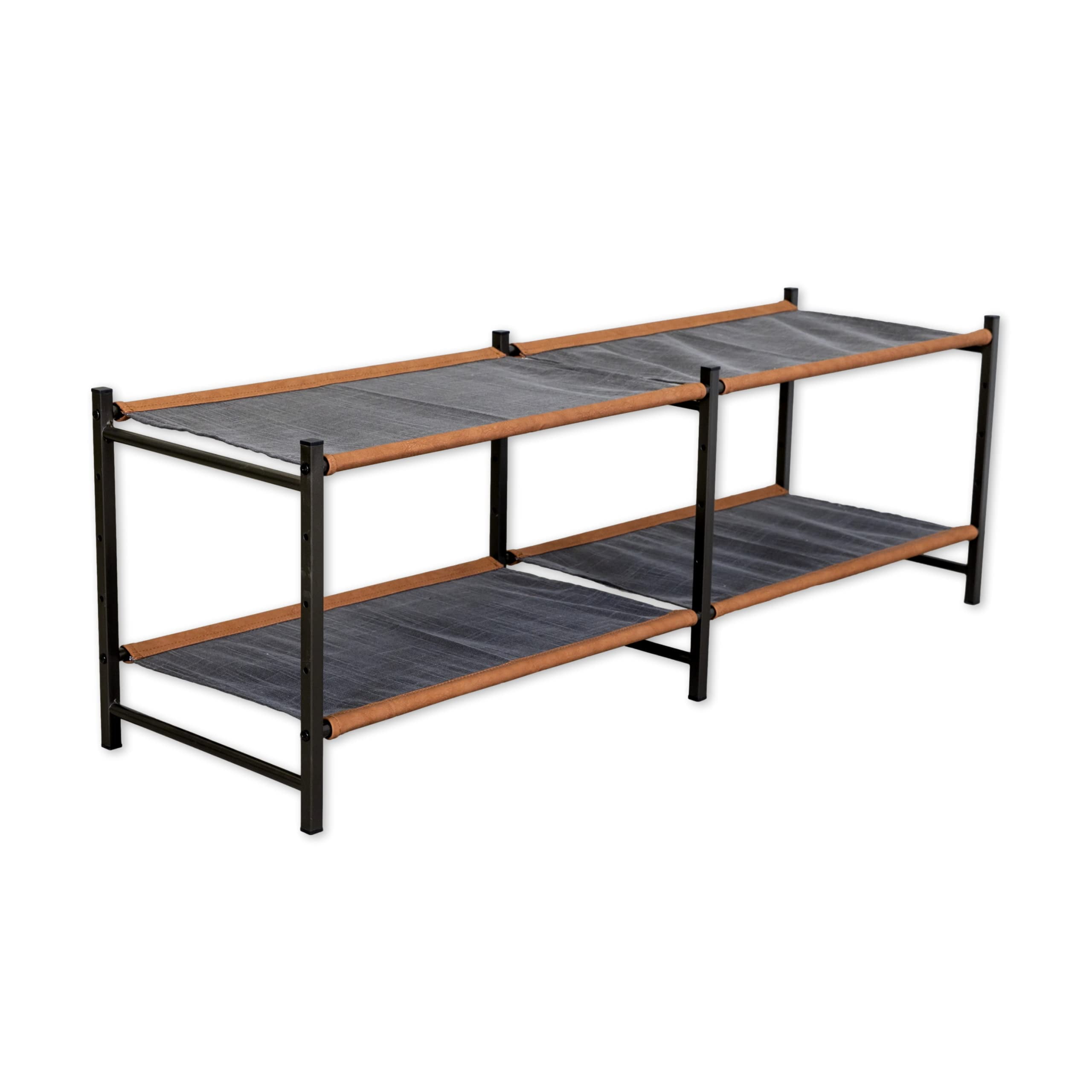 Teal Triangle Aspen Double Shoe Rack, Freestanding Shoe Organizer, Home Storage Stand - Walmart.com