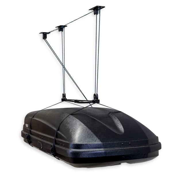 Teal Triangle Elite Cargo Box Storage, Garage Pulley System & Ceiling ...